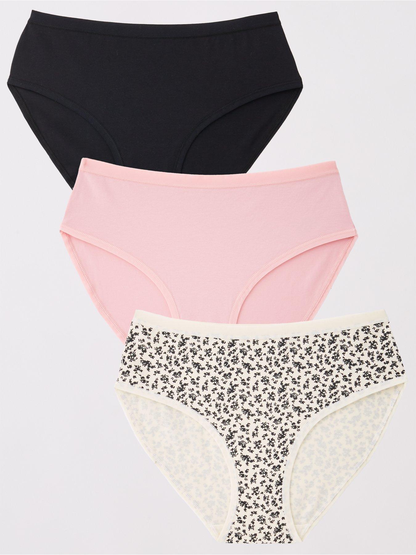 Everyday 3pk Cotton Plain And Printed Hipster Briefs | Very