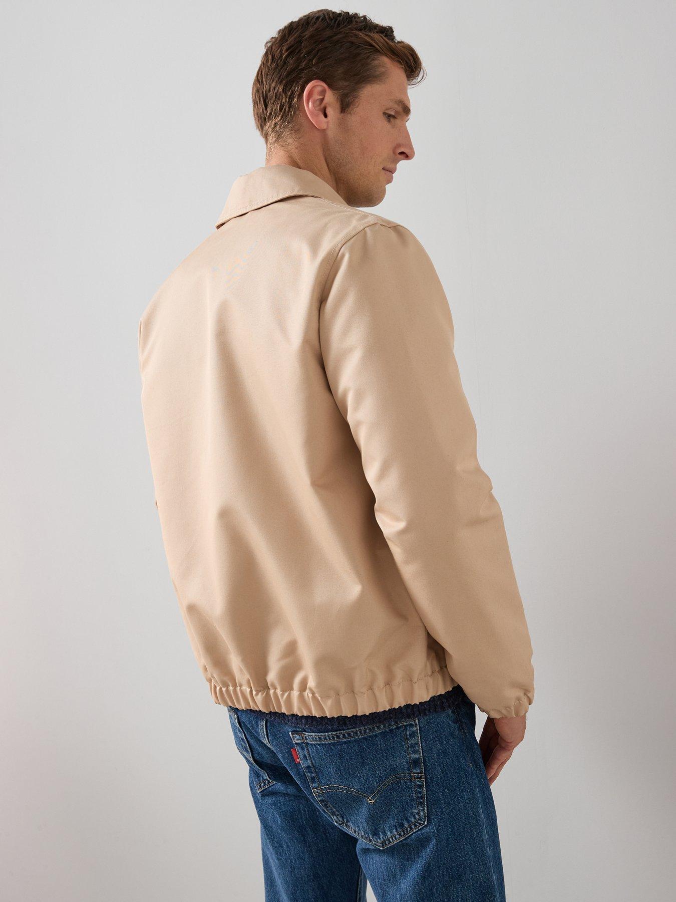 The Very Collection Cotton Rich Collared Harrington Jacket - Stone | Very