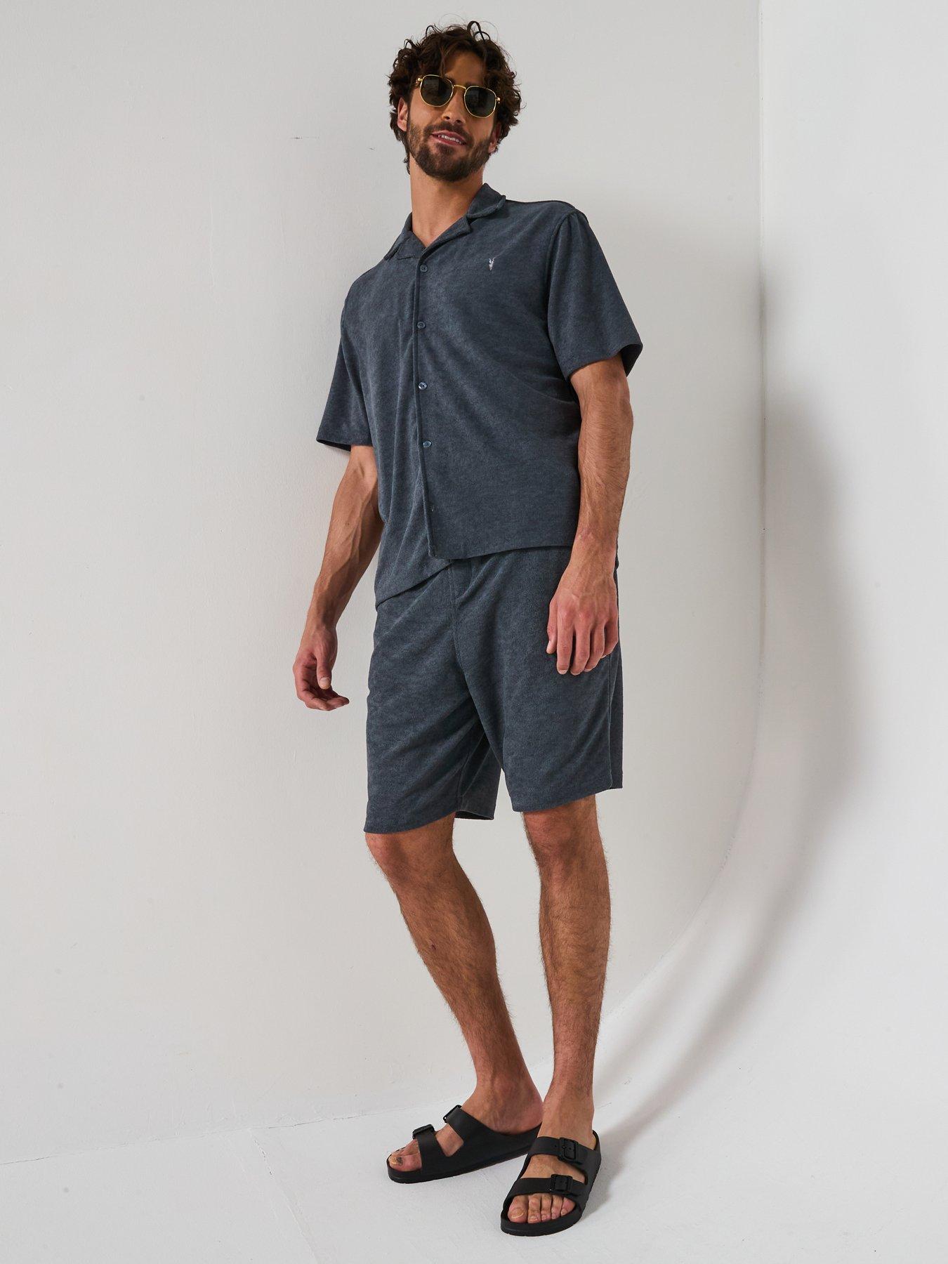 AllSaints All Saints Felix Relaxed Towel Short Sleeve Ramskull Shirt ...