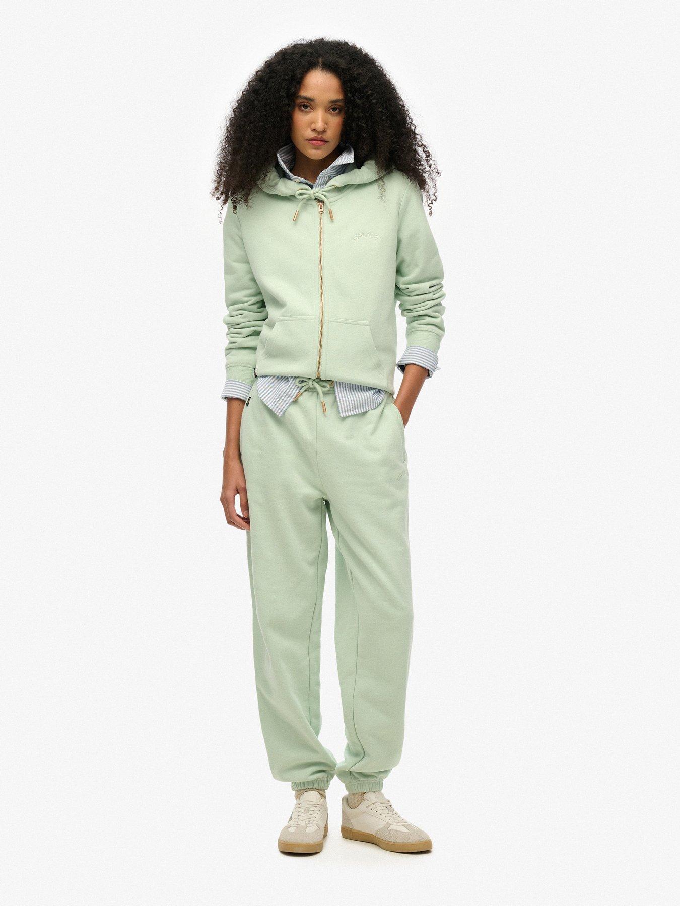 Superdry Essential Logo Zip Hoodie - Green | Very