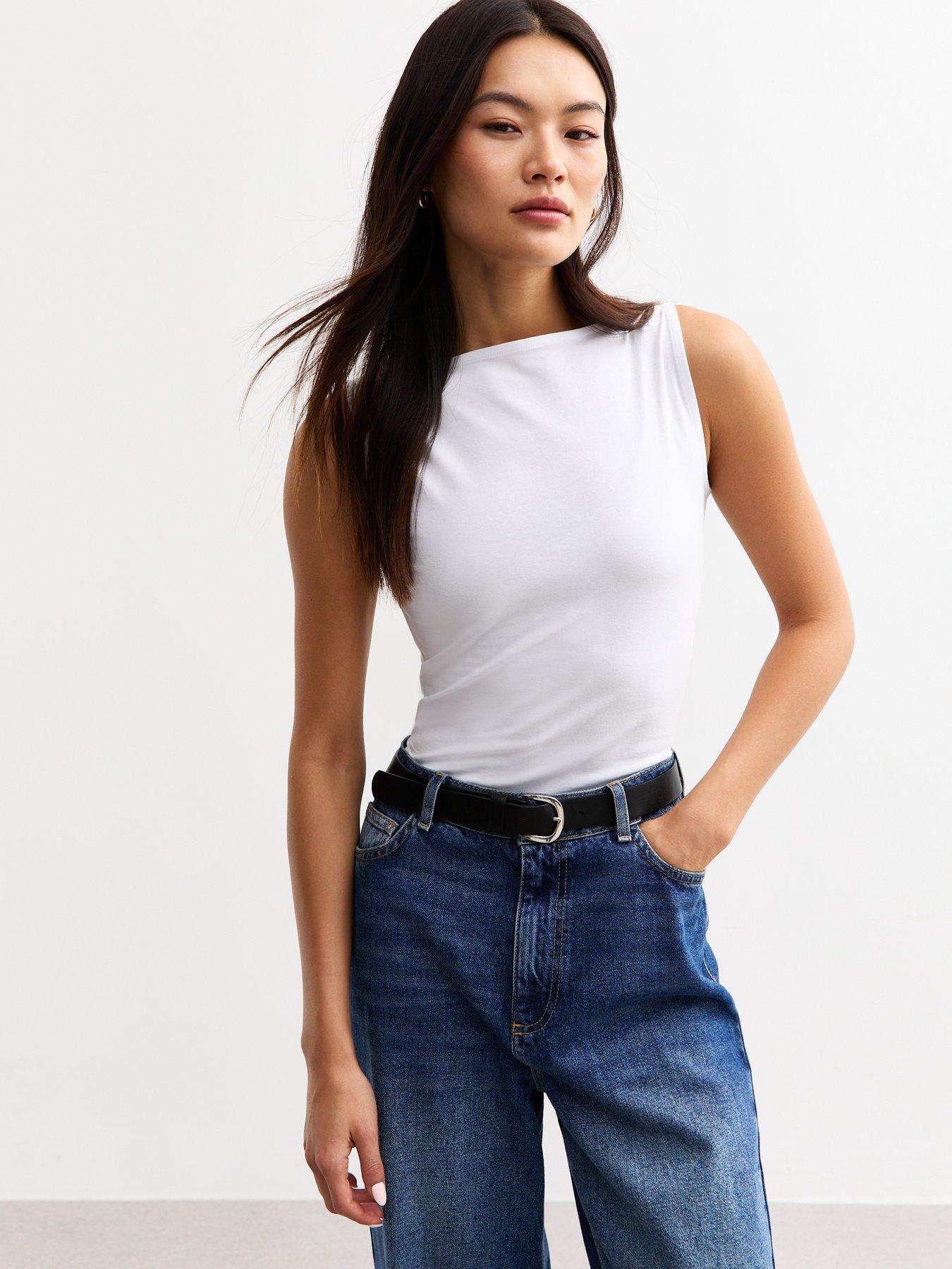 New Look White Slash Neck Vest | Very