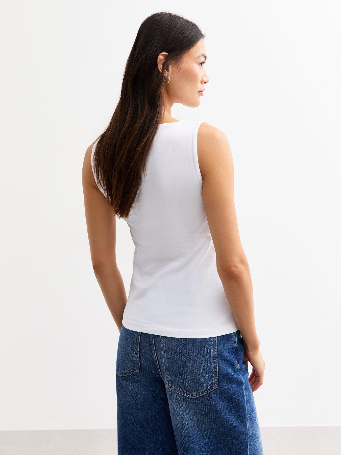 New Look White Slash Neck Vest | Very