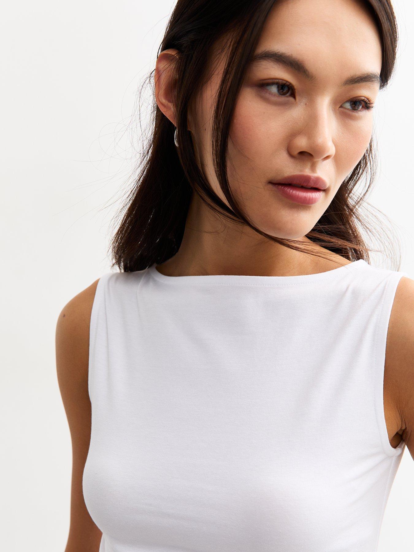 New Look White Slash Neck Vest | Very