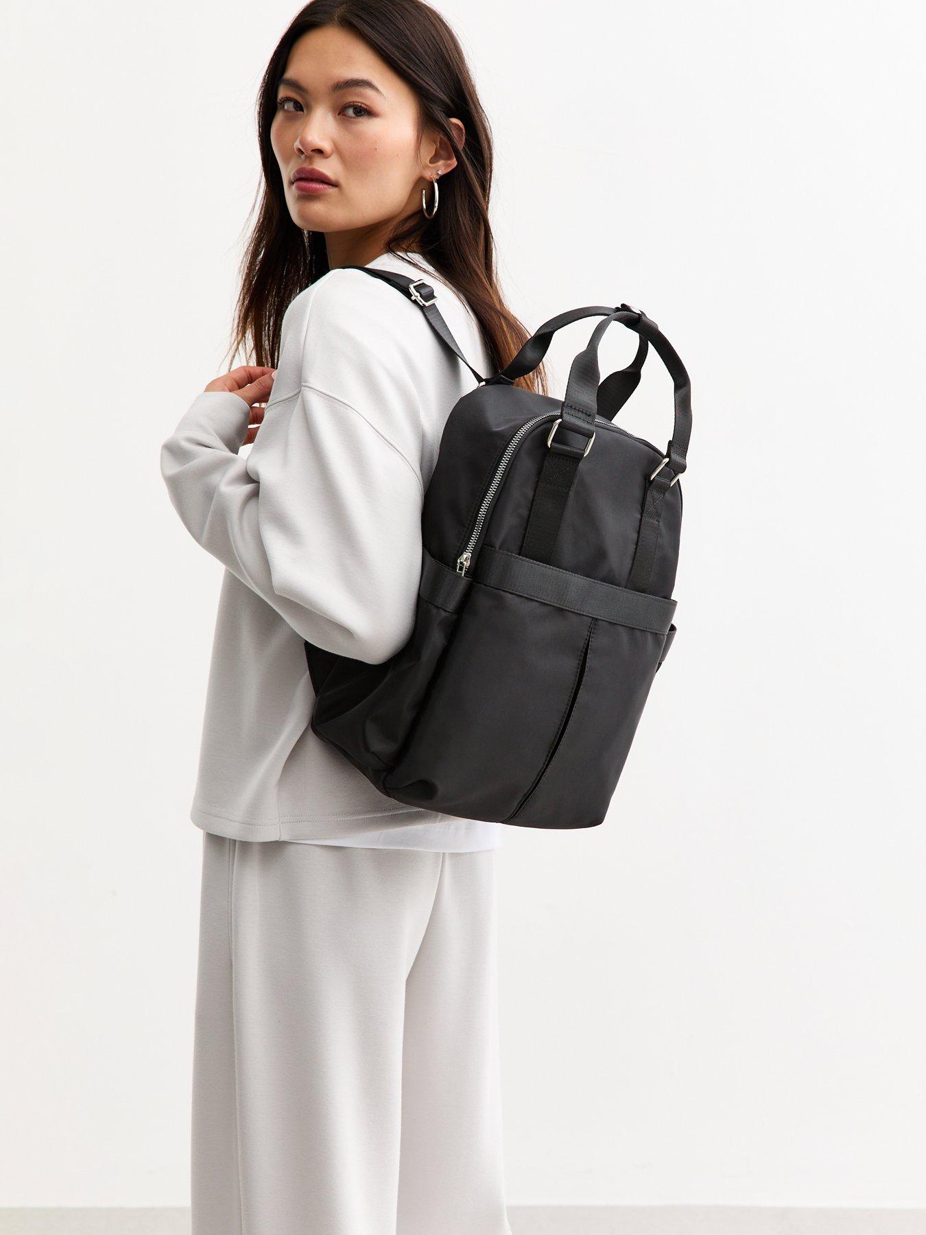 New Look Multi Pocket Top Handle Backpack - Black | Very