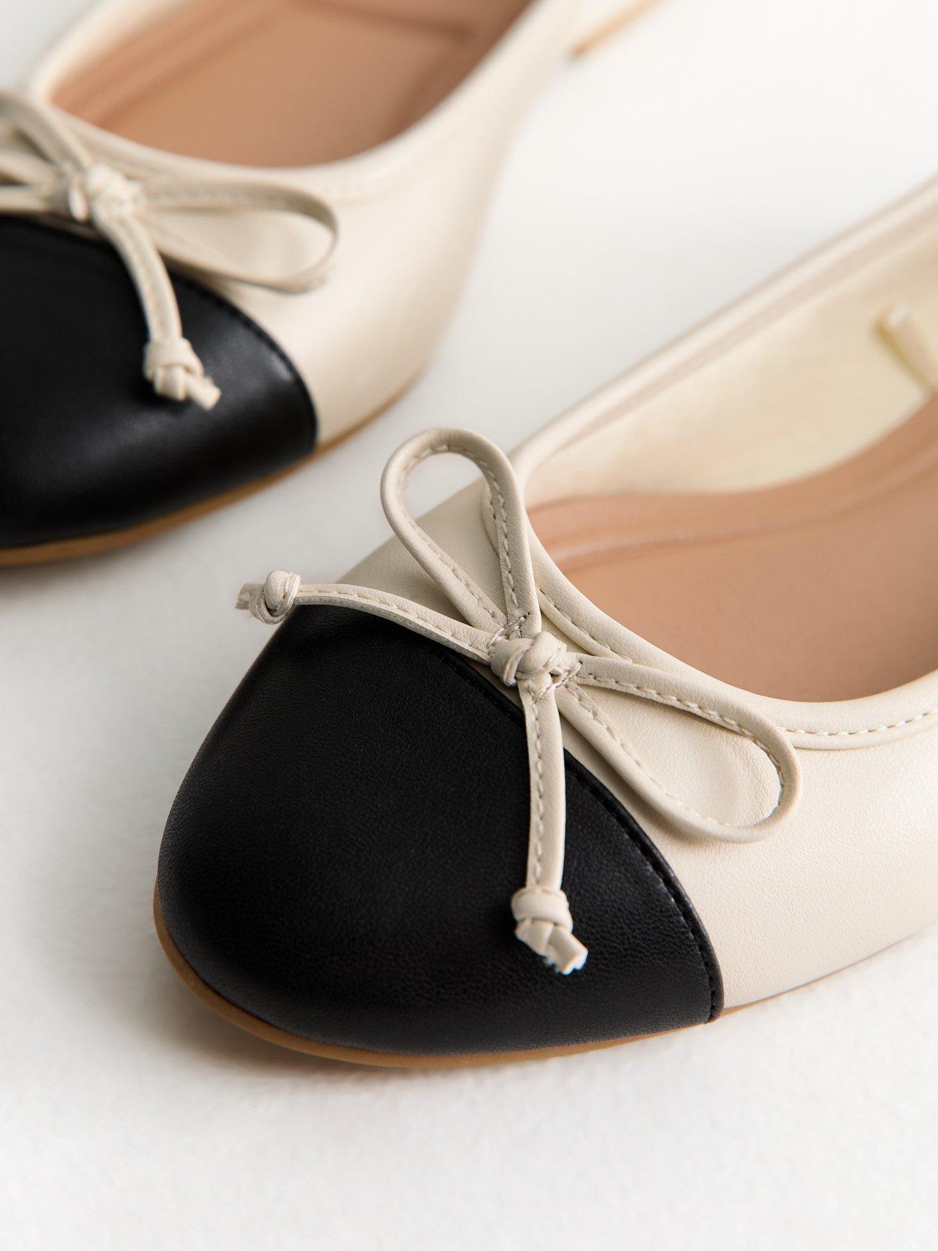 New Look White Contrast Toe Cap Ballerina Pumps | Very