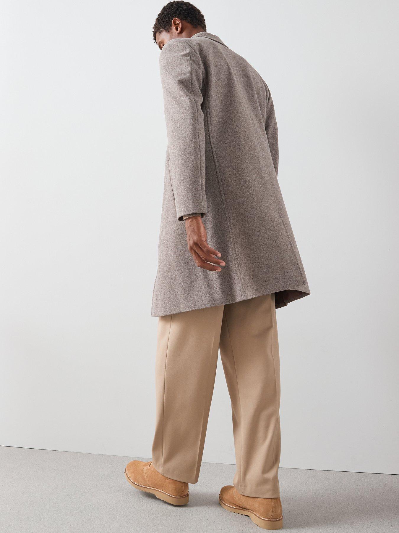 The Very Collection Notch Collar Overcoat Overcoat - Beige | Very