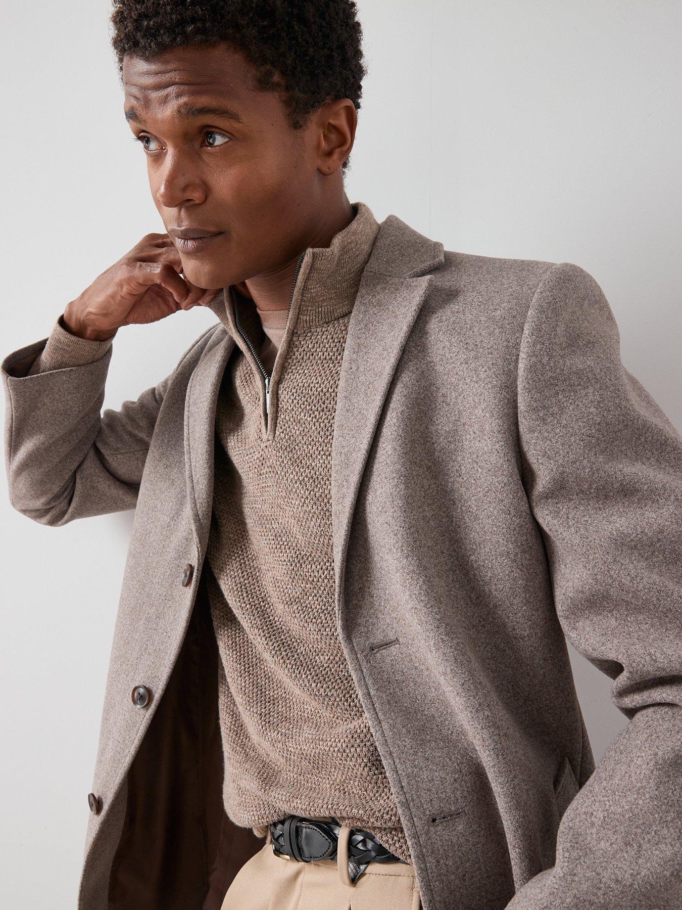 The Very Collection Notch Collar Overcoat Overcoat - Beige | Very