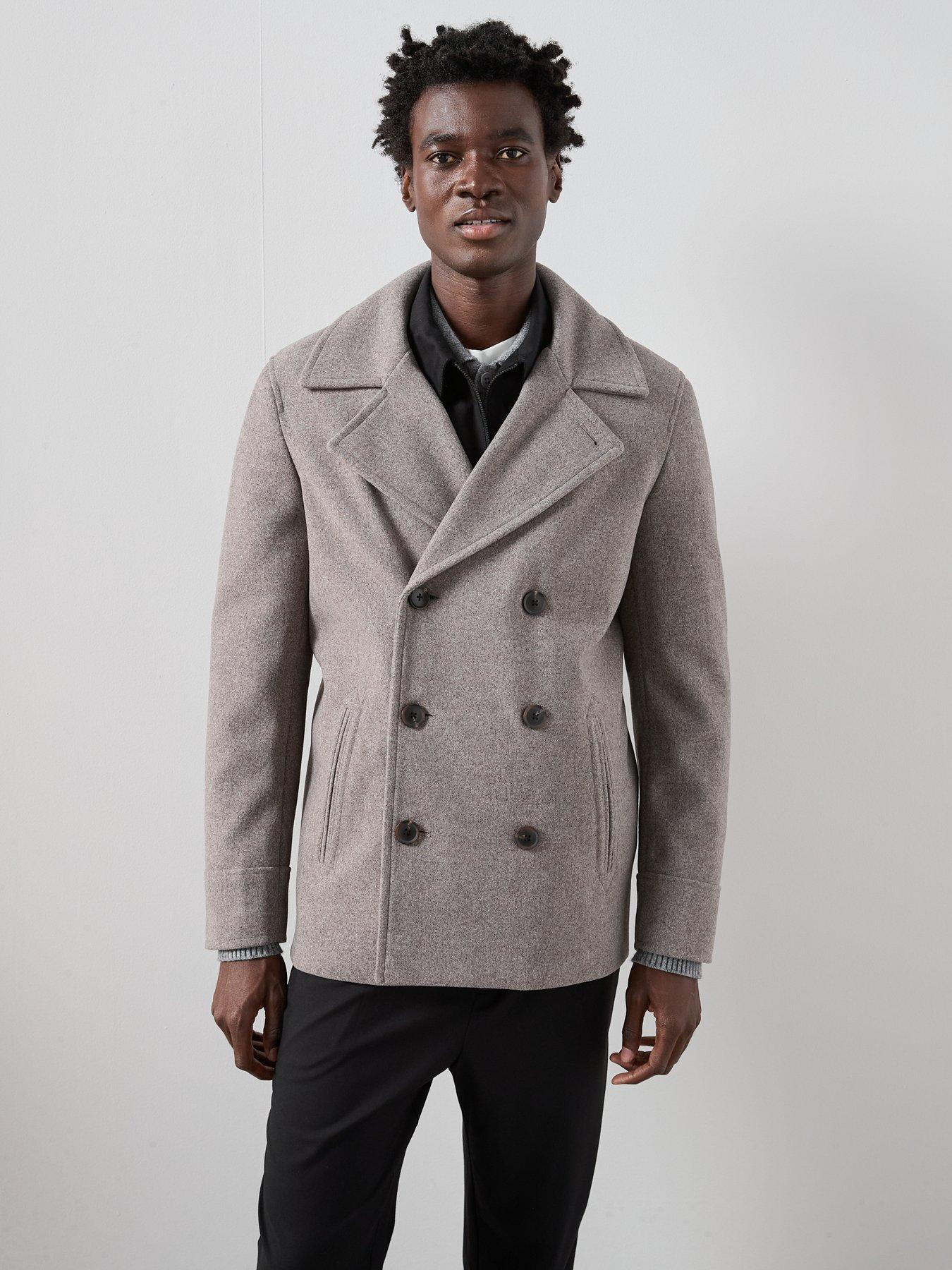 The Very Collection Double Breasted Peacoat - Beige | Very