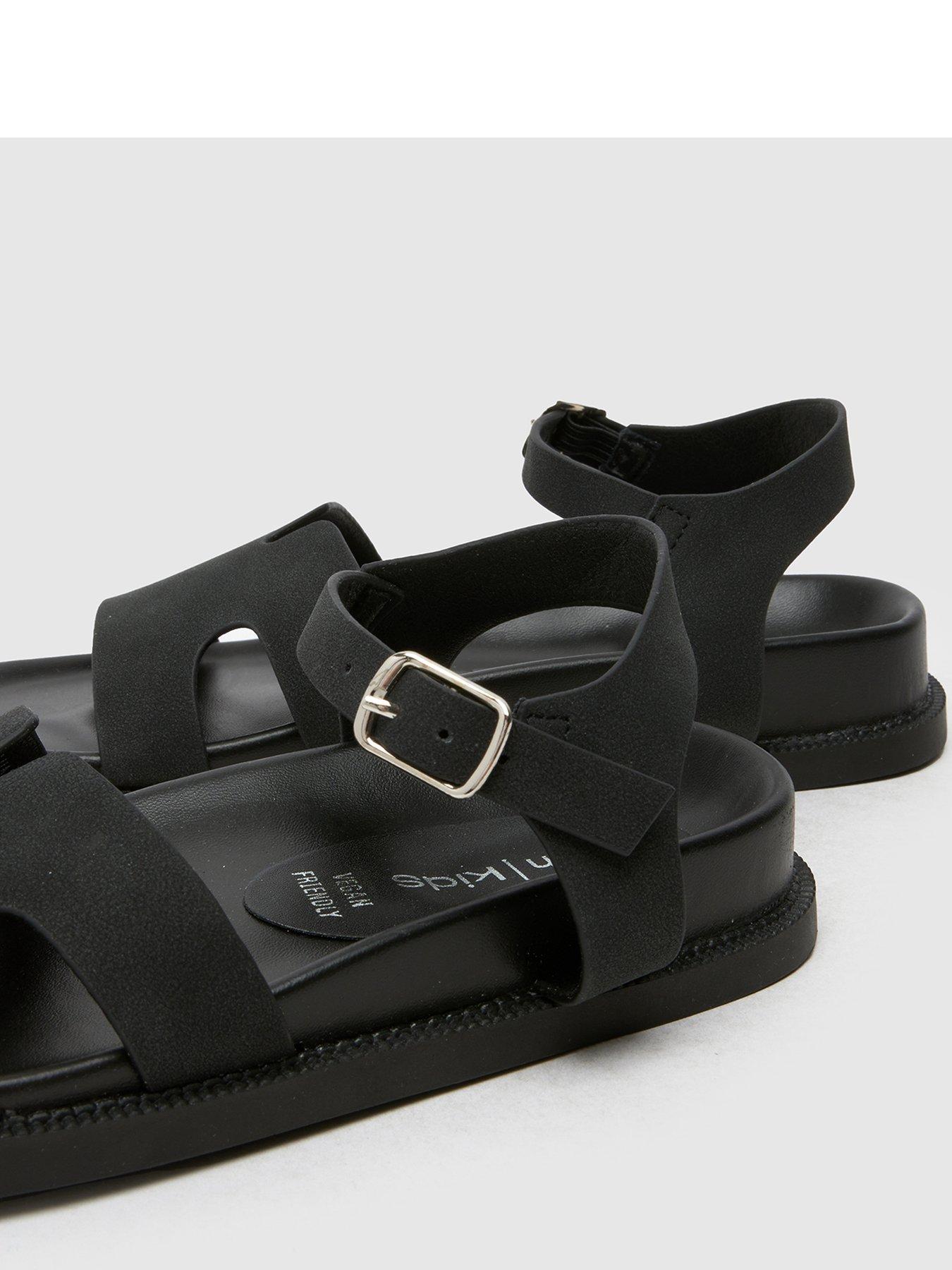 Schuh Junior Tippi Footbed Sandals - Black | Very