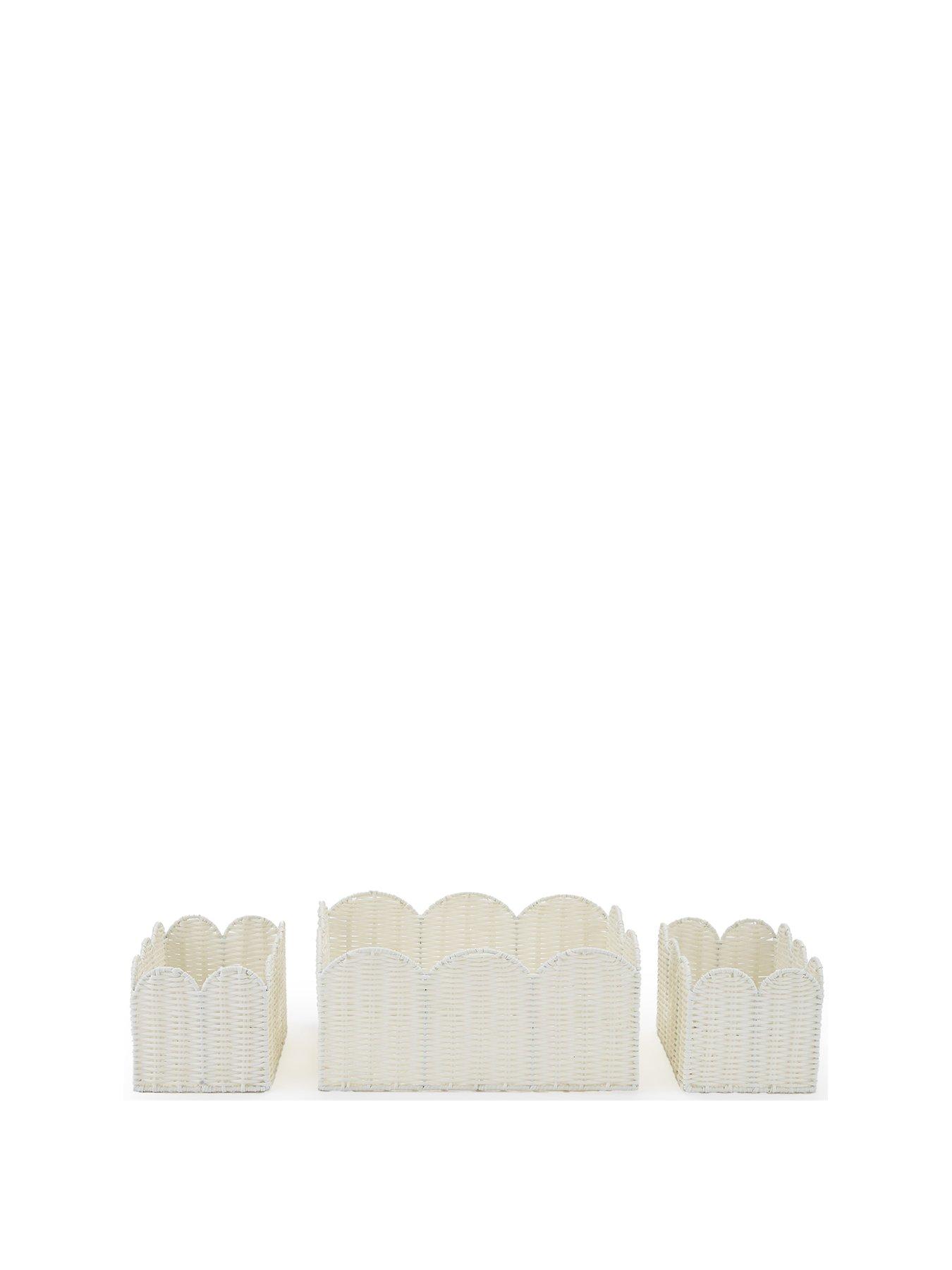 Very Home Set of 3 Scallop Storage Baskets | Very
