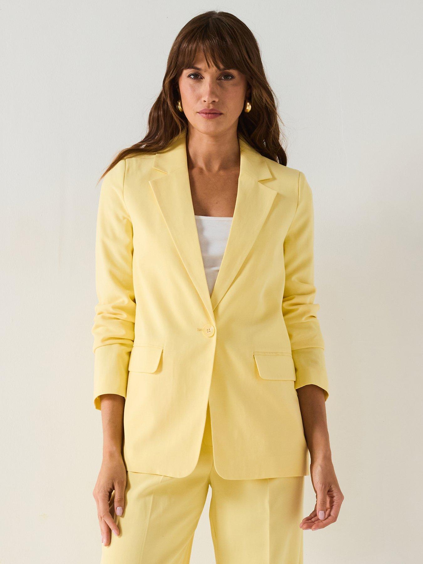 Vero Moda Loose Fit Blazer - Yellow | Very