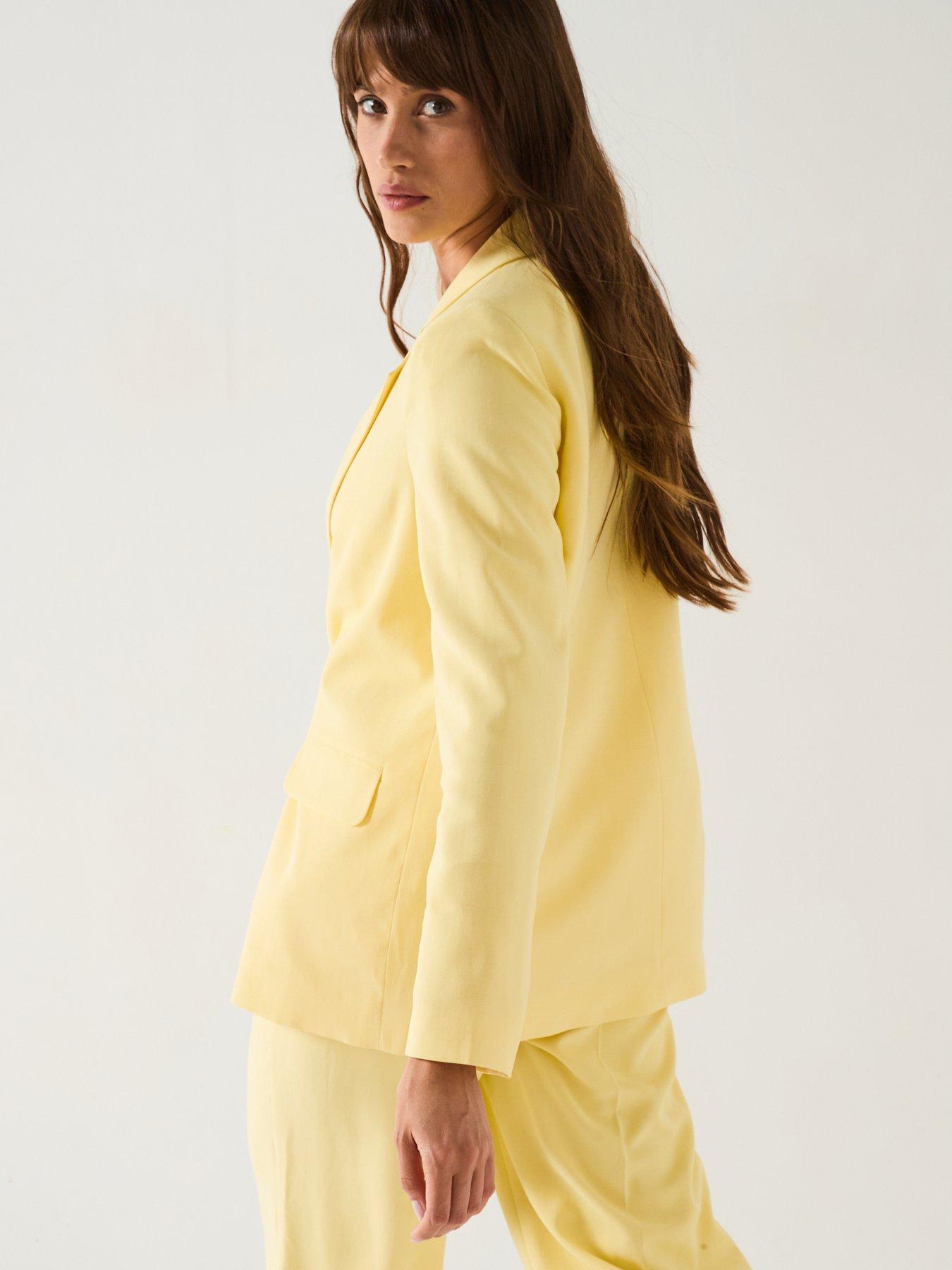Vero Moda Loose Fit Blazer - Yellow | Very
