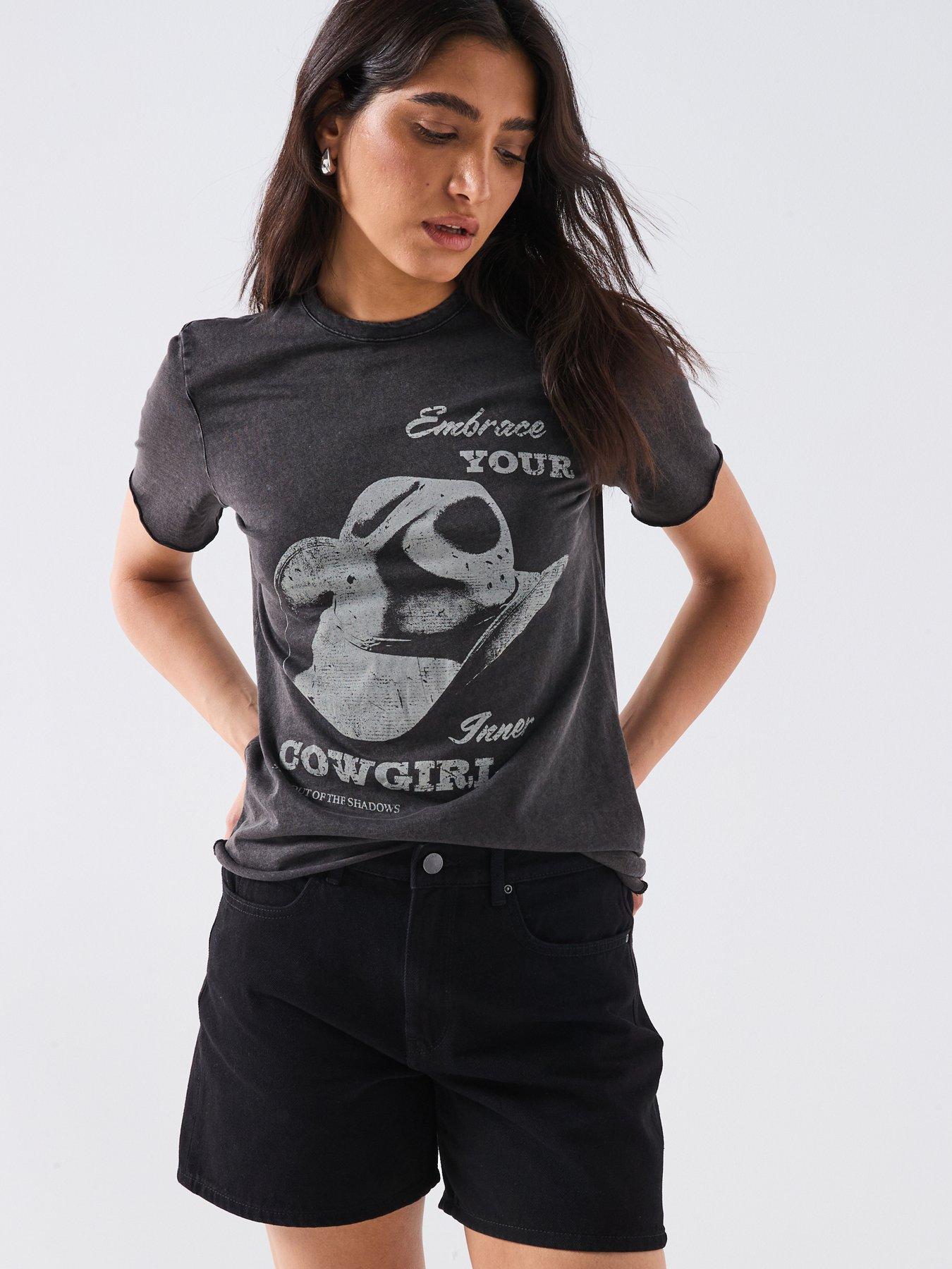 Only Graphic T-Shirt - Black | Very