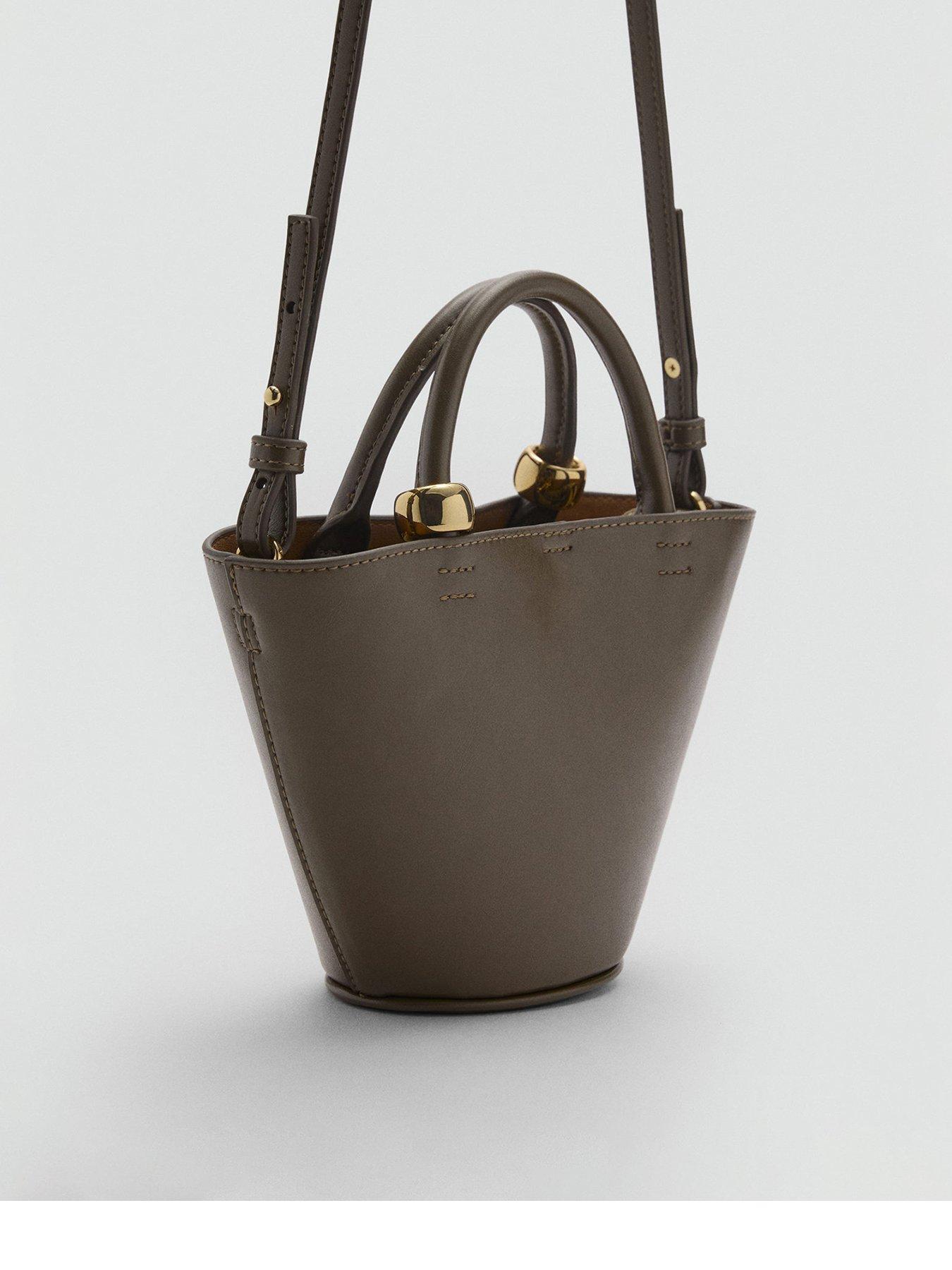 Mango Mini Shopper Bag With Metallic Detail | Very