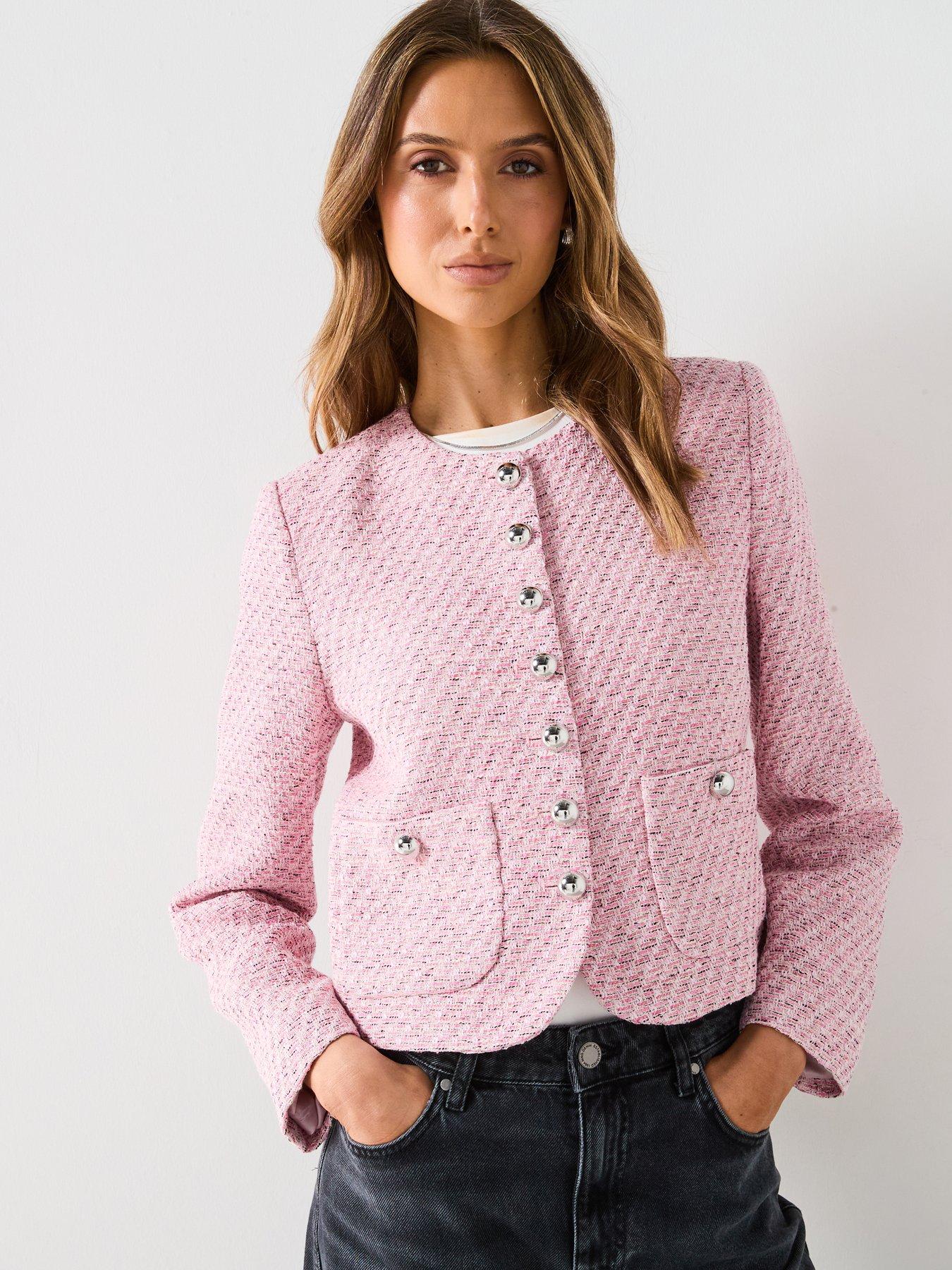 Mango Fitted Tweed Jacket | Very