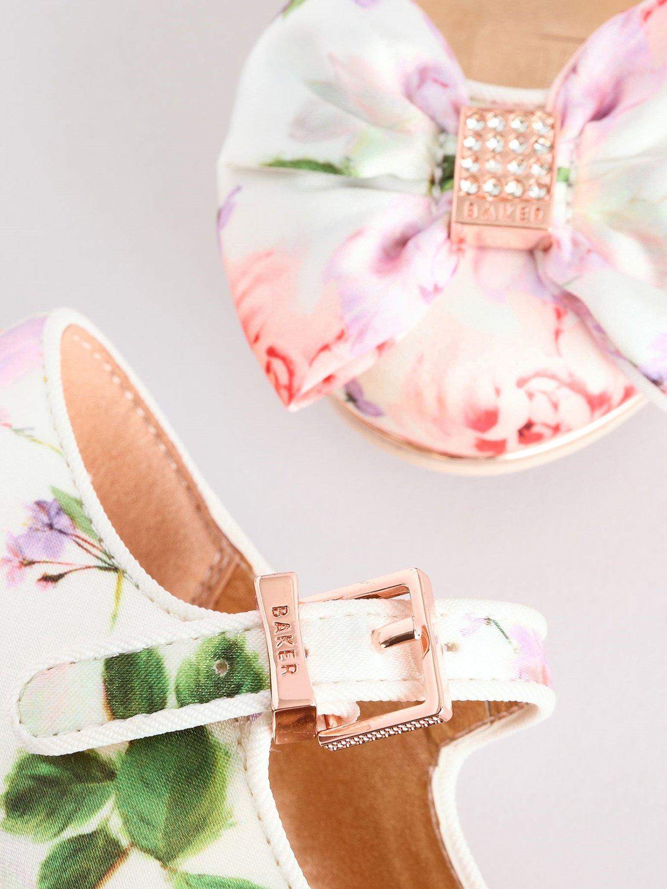 Ted Baker Floral Pattern Bow Shoes - Multi | Very