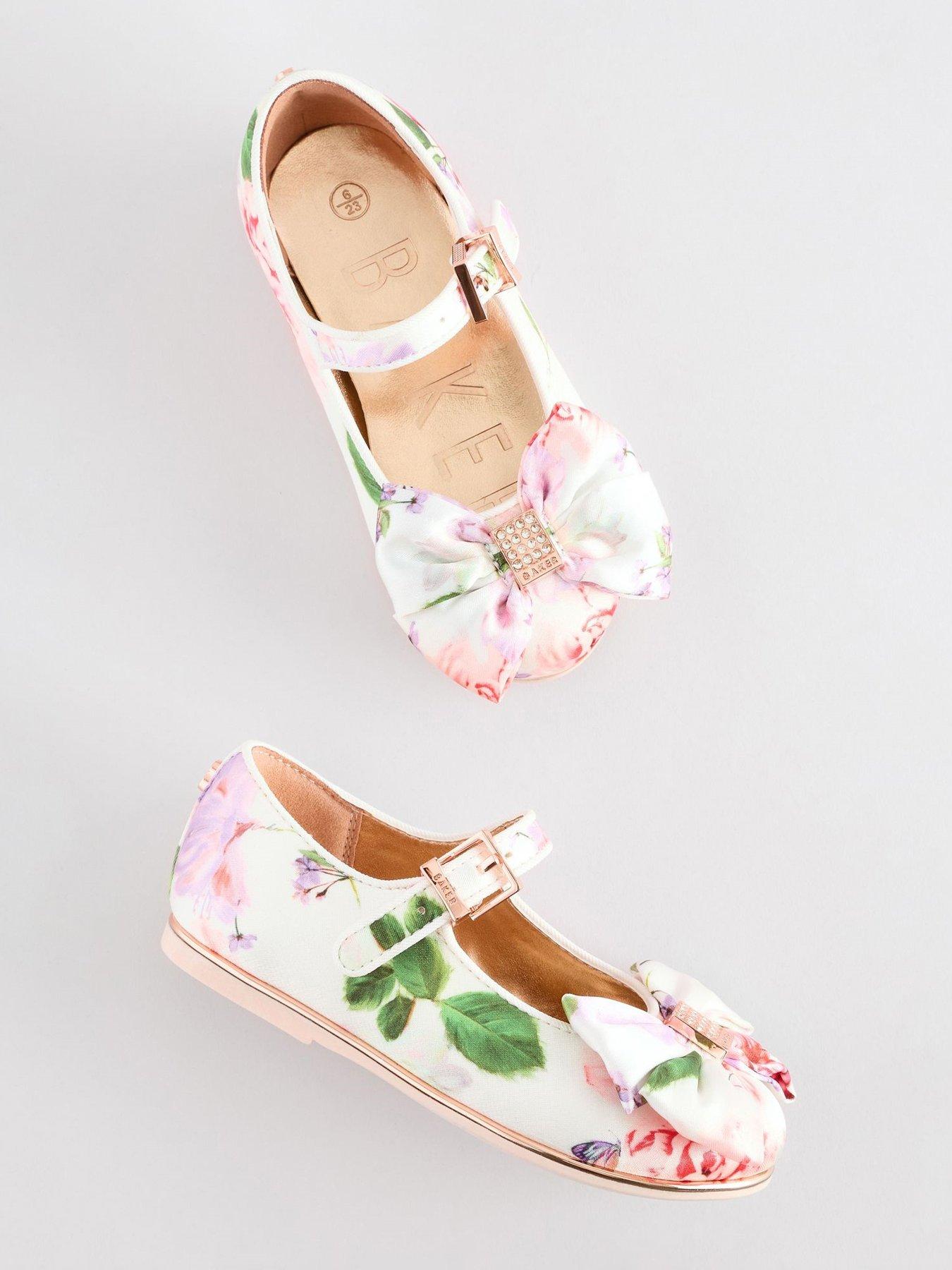 Ted Baker Floral Pattern Bow Shoes - Multi | Very