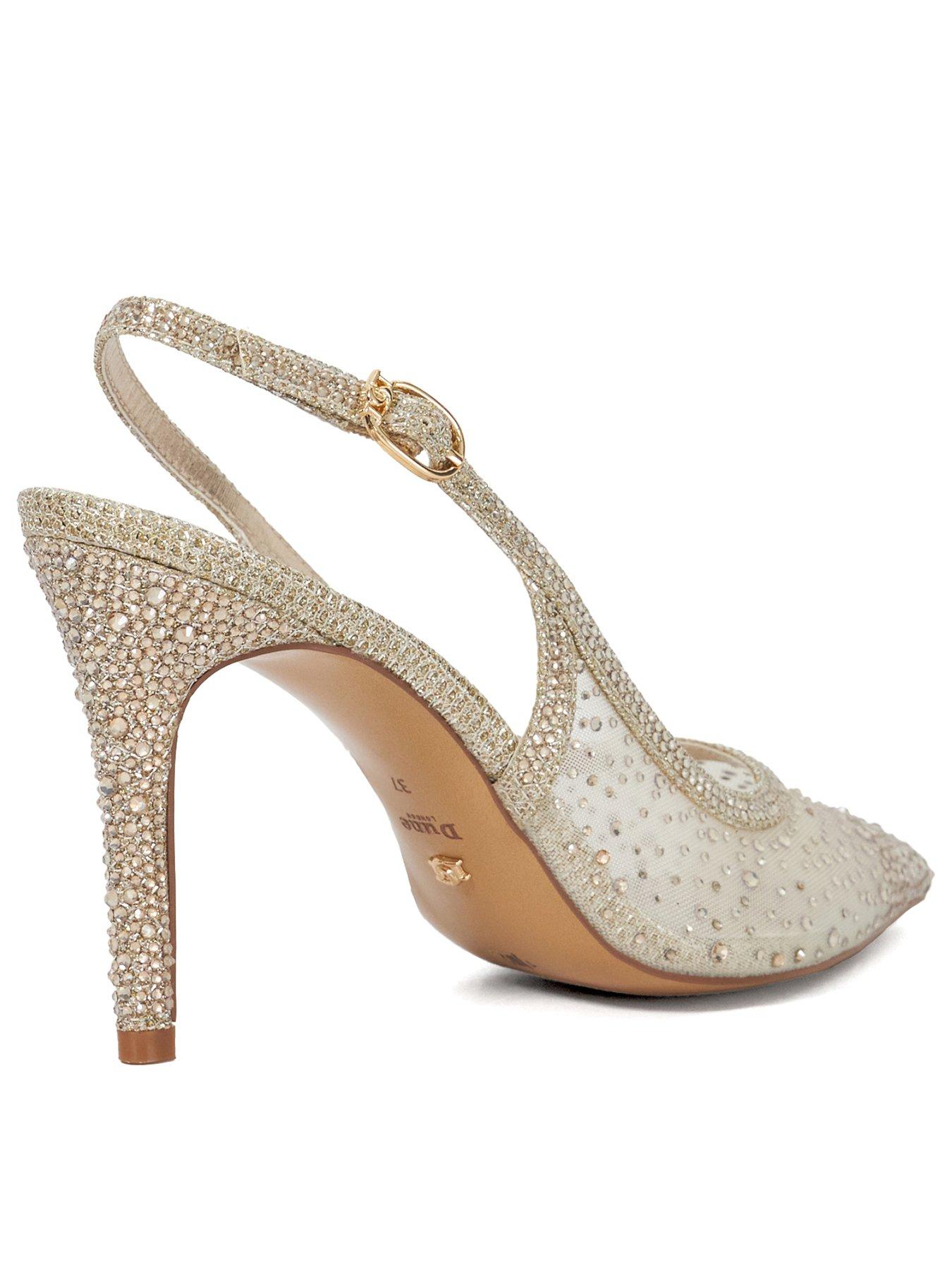 Dune London Mesh Court Shoes - Gold | Very