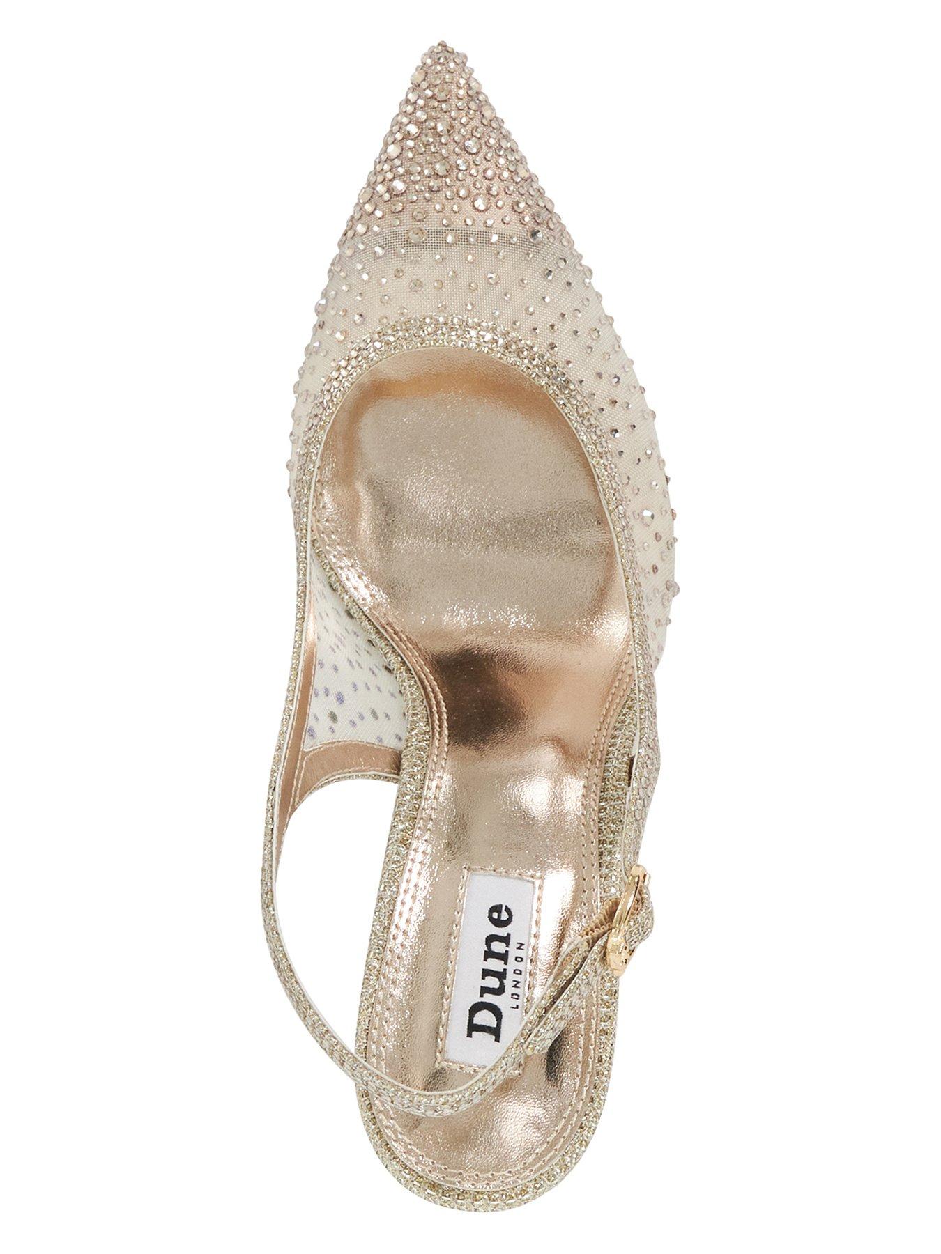 Dune London Mesh Court Shoes - Gold | Very