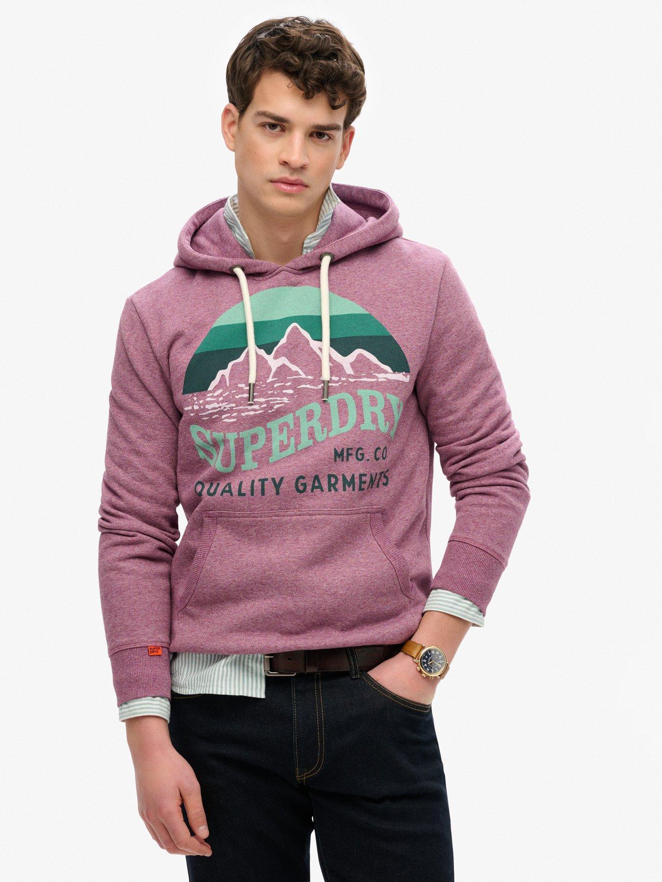Superdry CL Great Outdoors Relaxed Hoodie - Dark Red | Very