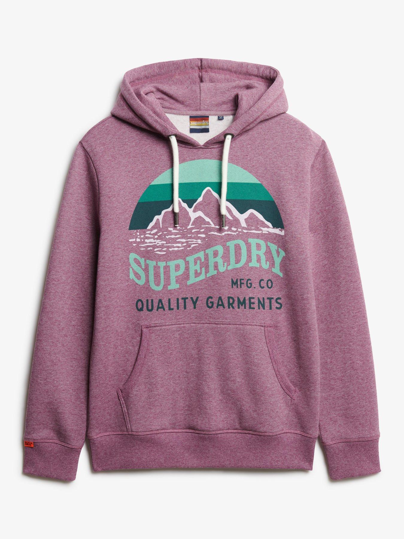 Superdry CL Great Outdoors Relaxed Hoodie - Dark Red | Very