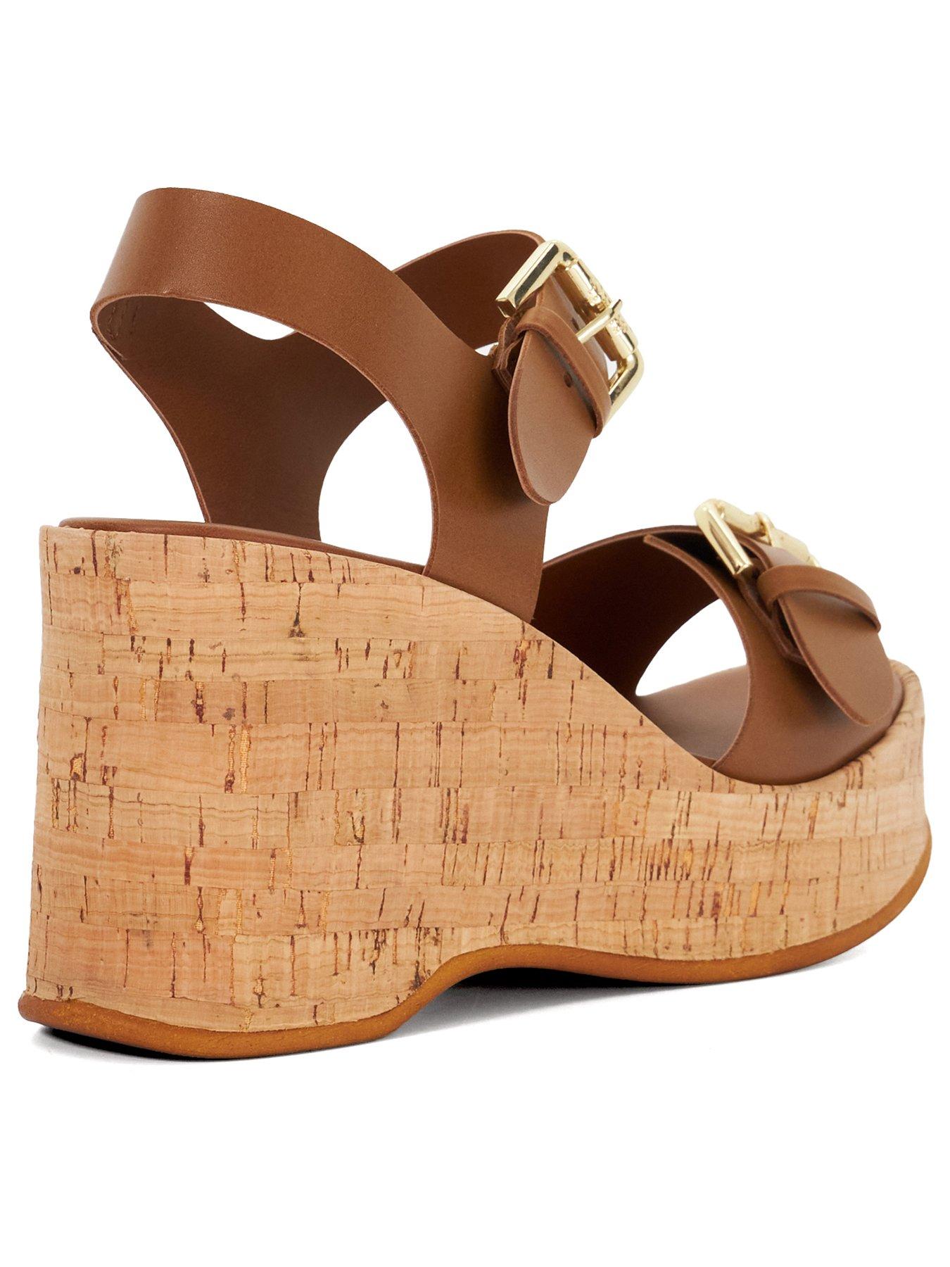 Dune London Kamia Leather Sandals - Tan | Very