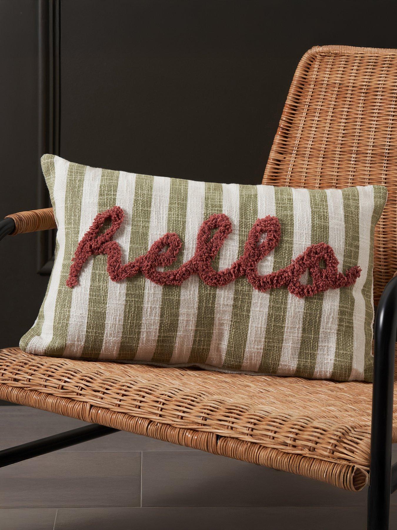 Very Home Hello Tufted Cushion | Very