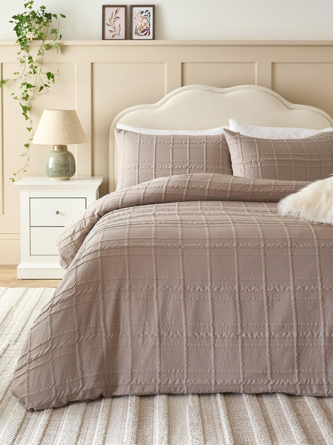 The Very Collection Country Check Jacquard Duvet Cover Set | Very