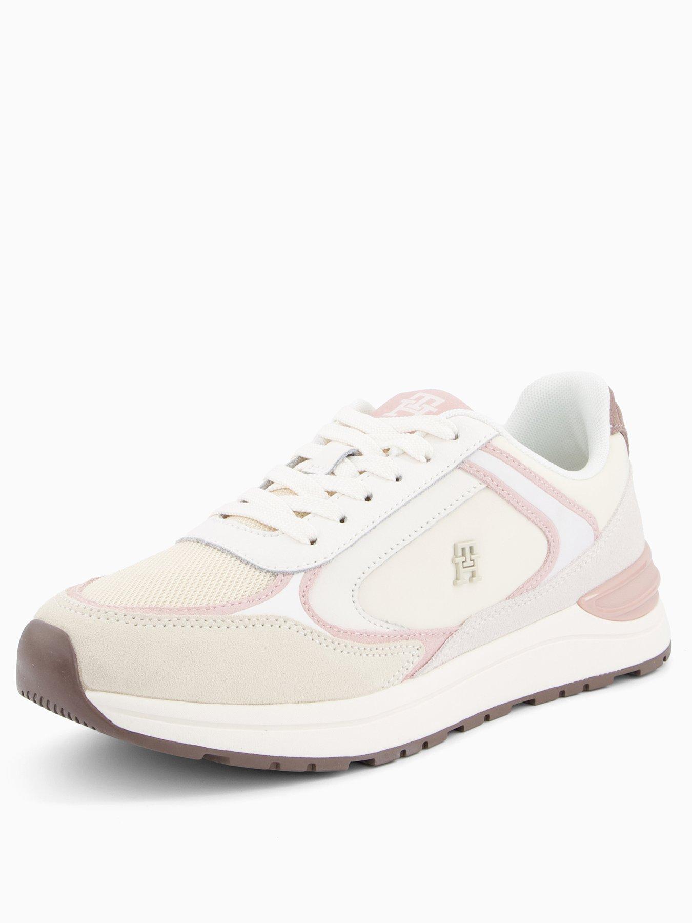 Tommy Hilfiger Fashion Runner Trainers - Cream/Light Pink | Very
