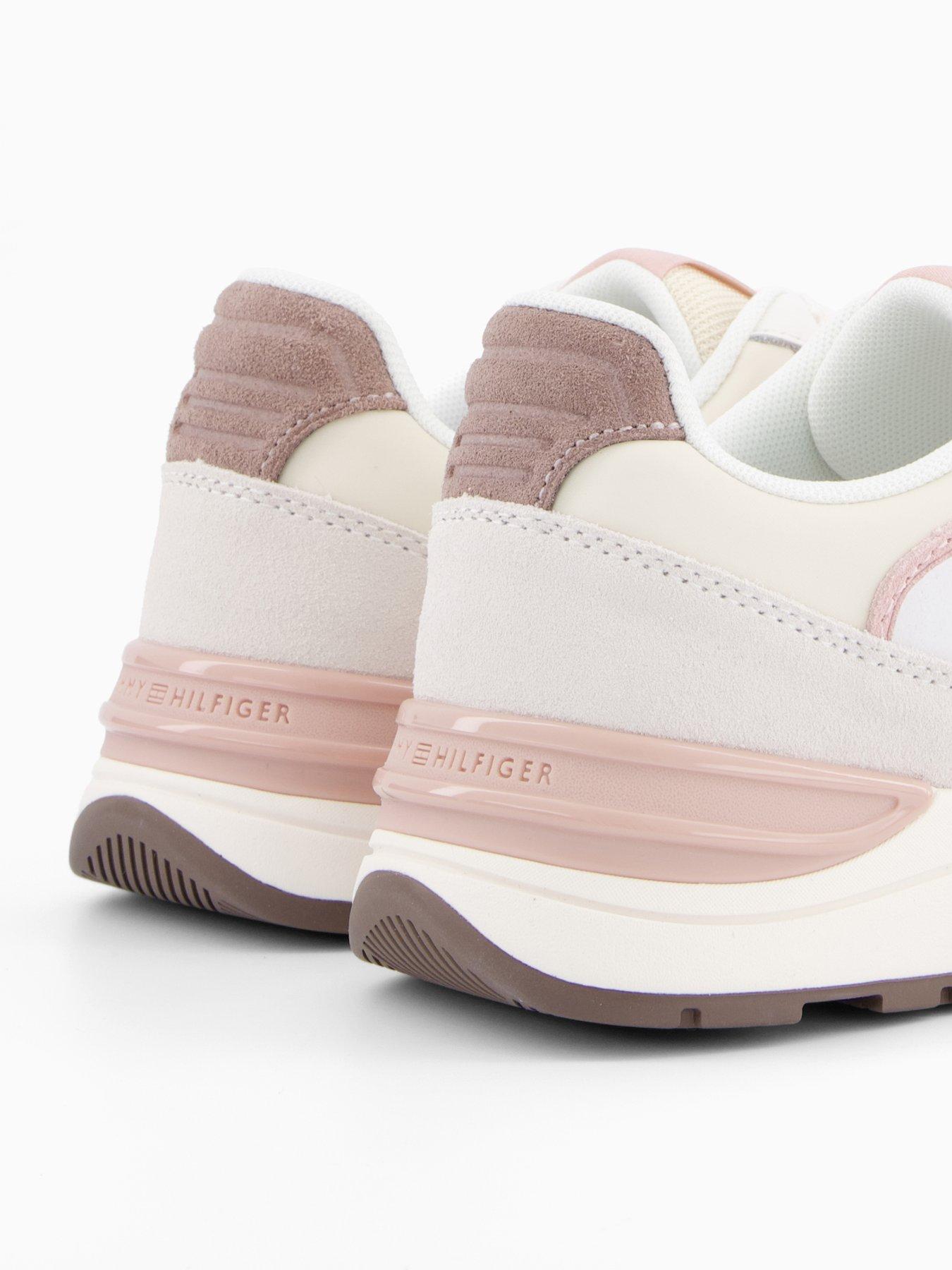 Tommy Hilfiger Fashion Runner Trainers - Cream/Light Pink | Very