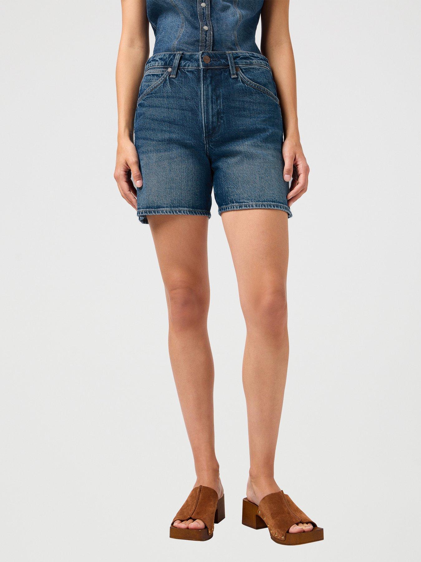 Wrangler 5 Inch Cowboy Denim Shorts - Blue | Very