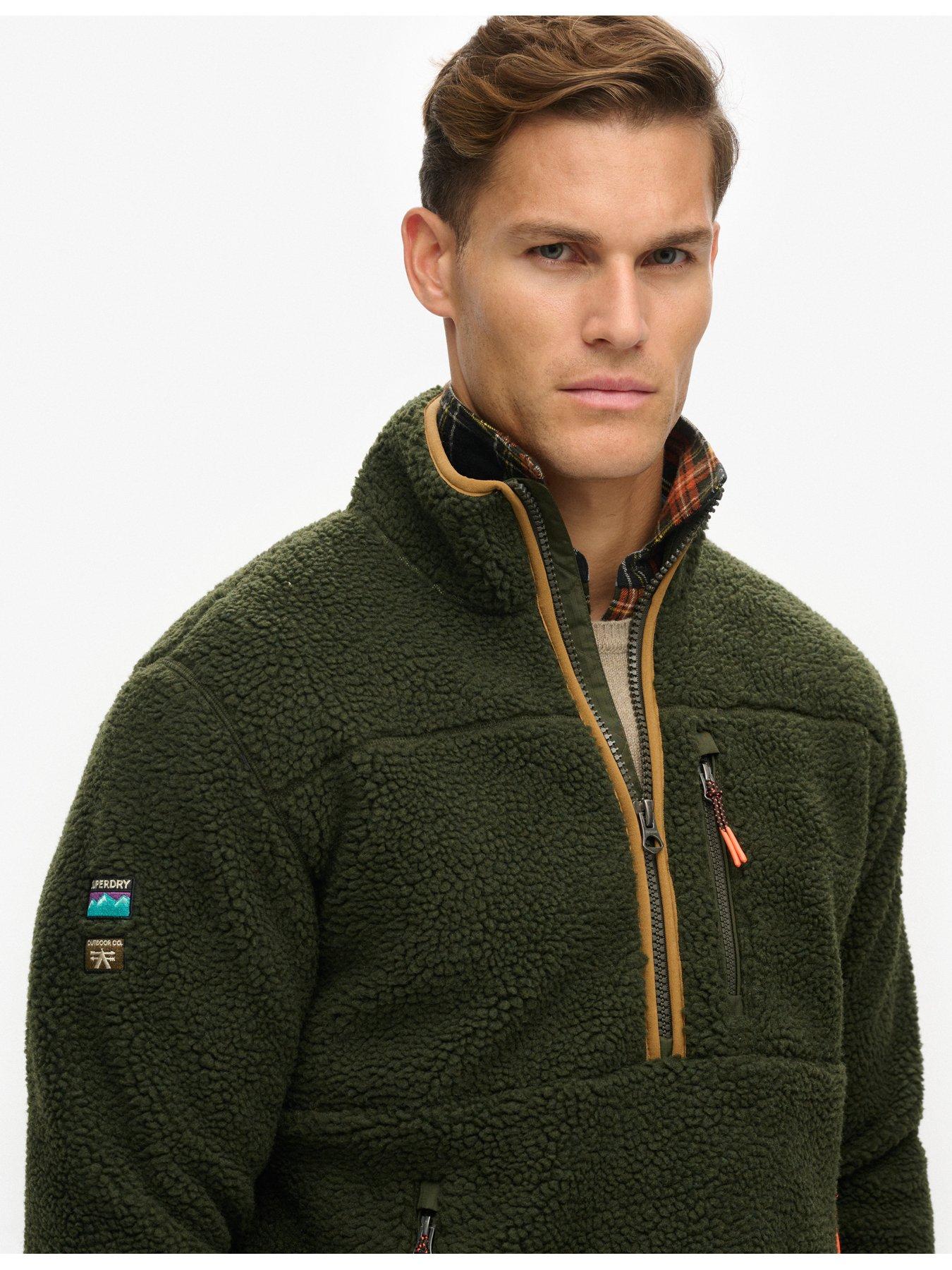 Superdry Outdoor Half Zip Fleece Jacket - Green | Very