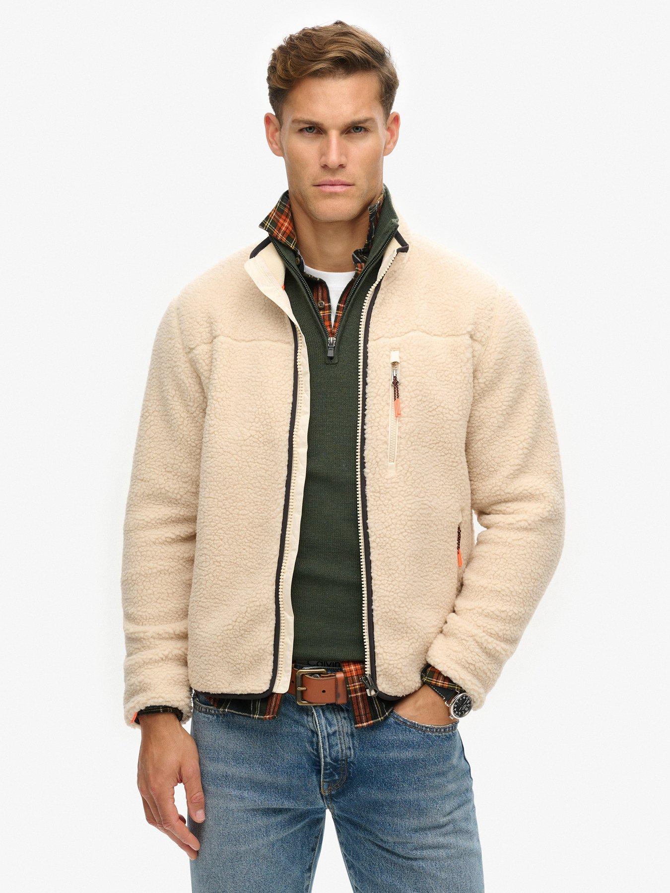 Superdry Outdoor Full Zip Fleece Jacket - Beige | Very