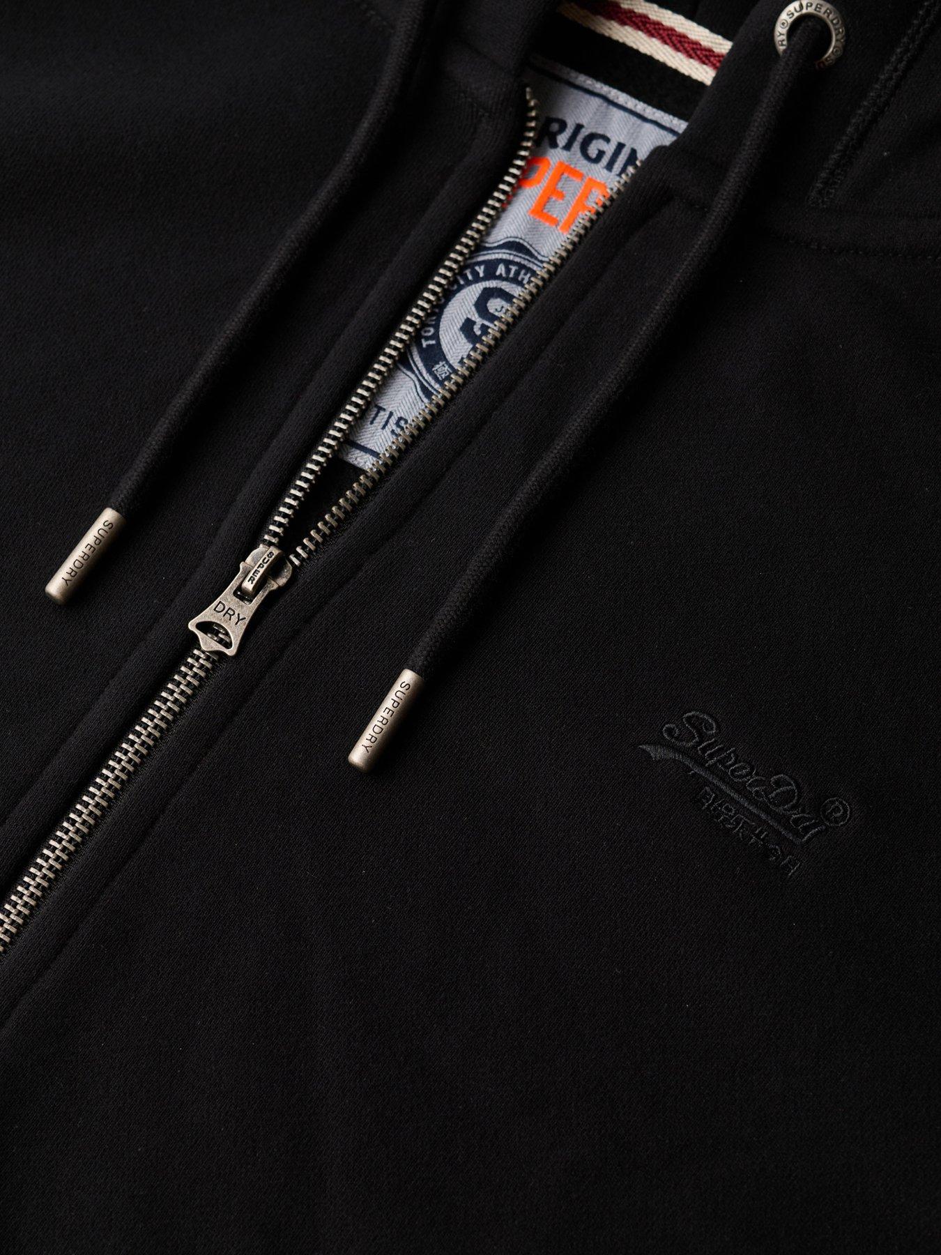 Superdry Essential Logo Zip Hood Jacket - Black | Very