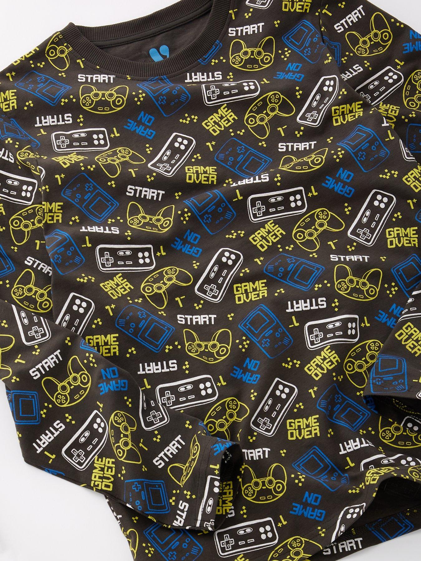 V by Very Boys Game Print Pyjamas - Multi | Very