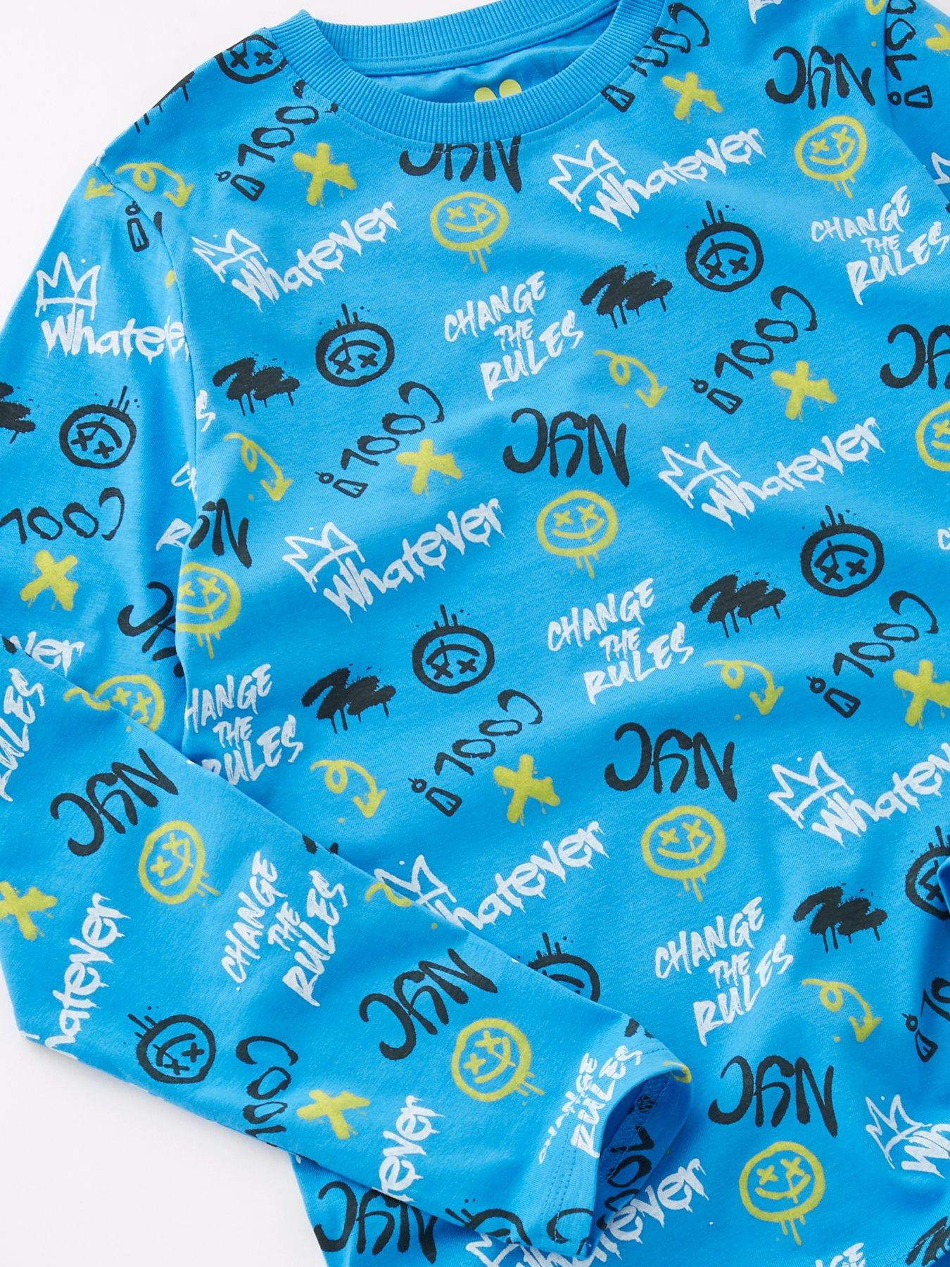 V by Very Boys Graffiti Print Pyjamas - Multi | Very