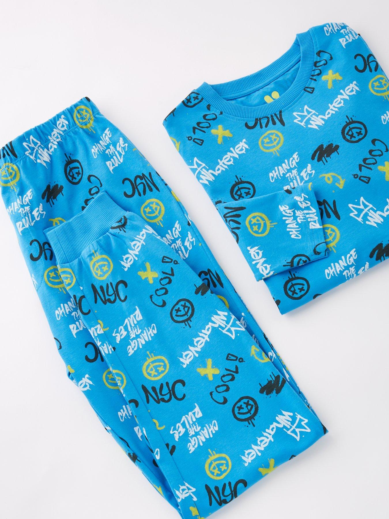 V by Very Boys Graffiti Print Pyjamas - Multi | Very