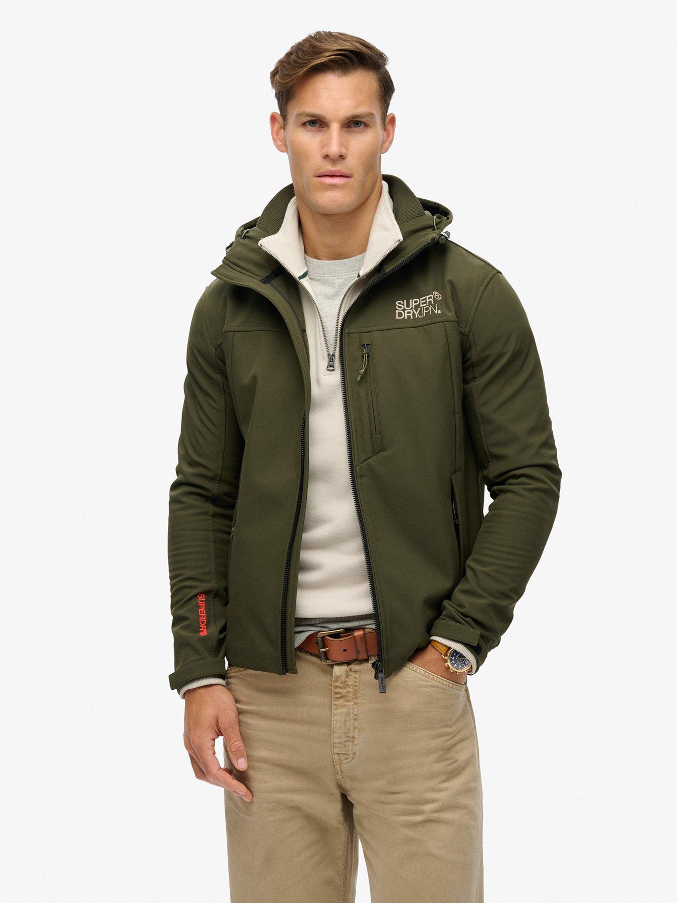 Superdry Original Hooded Soft Shell Windbreaker Jacket - Khaki | Very