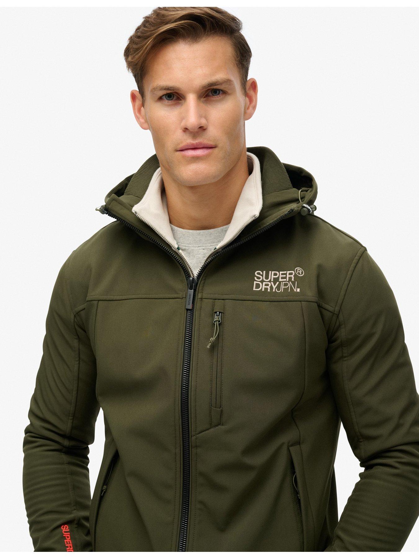 Superdry Original Hooded Soft Shell Windbreaker Jacket - Khaki | Very