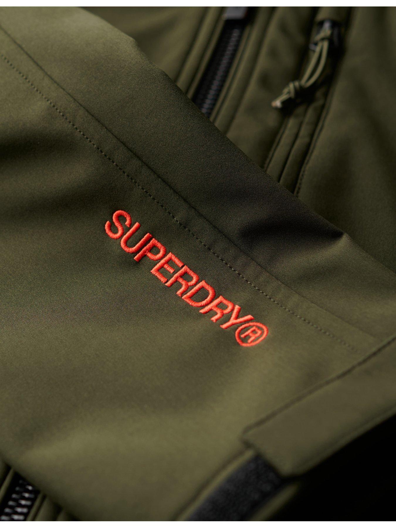 Superdry Original Hooded Soft Shell Windbreaker Jacket - Khaki | Very
