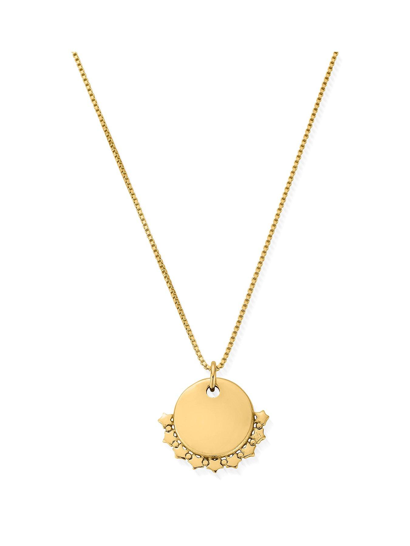 ChloBo Gold Personalised Delicate Box Chain Star Necklace | Very