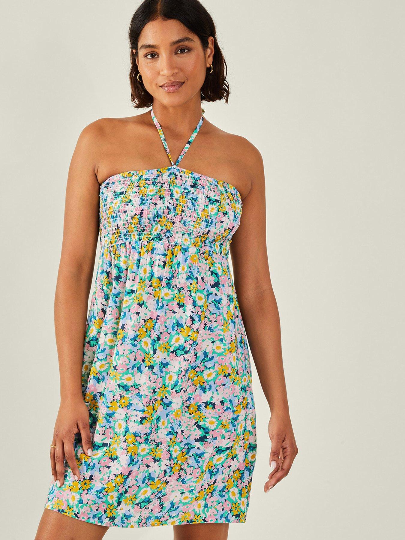 Accessorize Ditsy Floral Bandeau Dress - Multi | Very