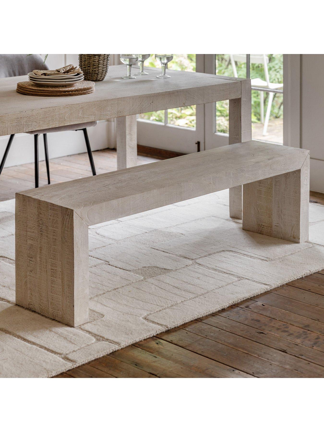 Gallery Direct Lina Ready Assembled Dining Bench - Whitewash | Very