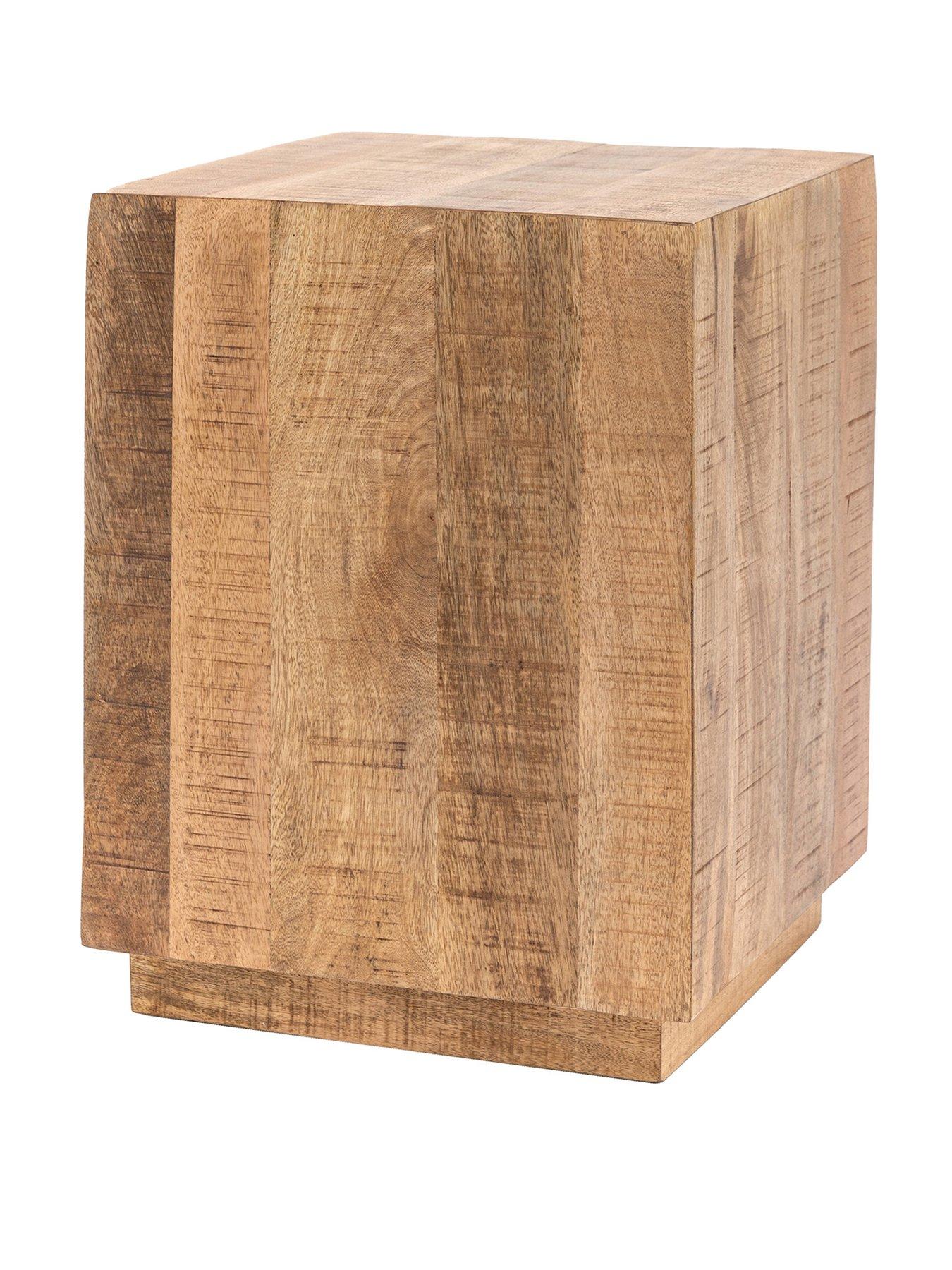 Gallery Direct Lina Ready Assembled Mango Wood Side Table - Natural | Very