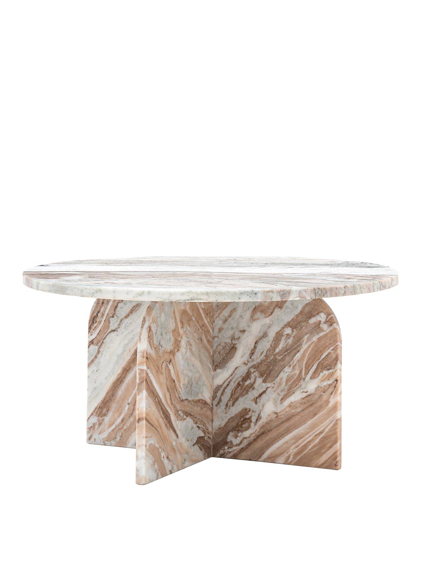 Gallery Direct Amina Ready Assembled Marble Coffee Table - Natural | Very