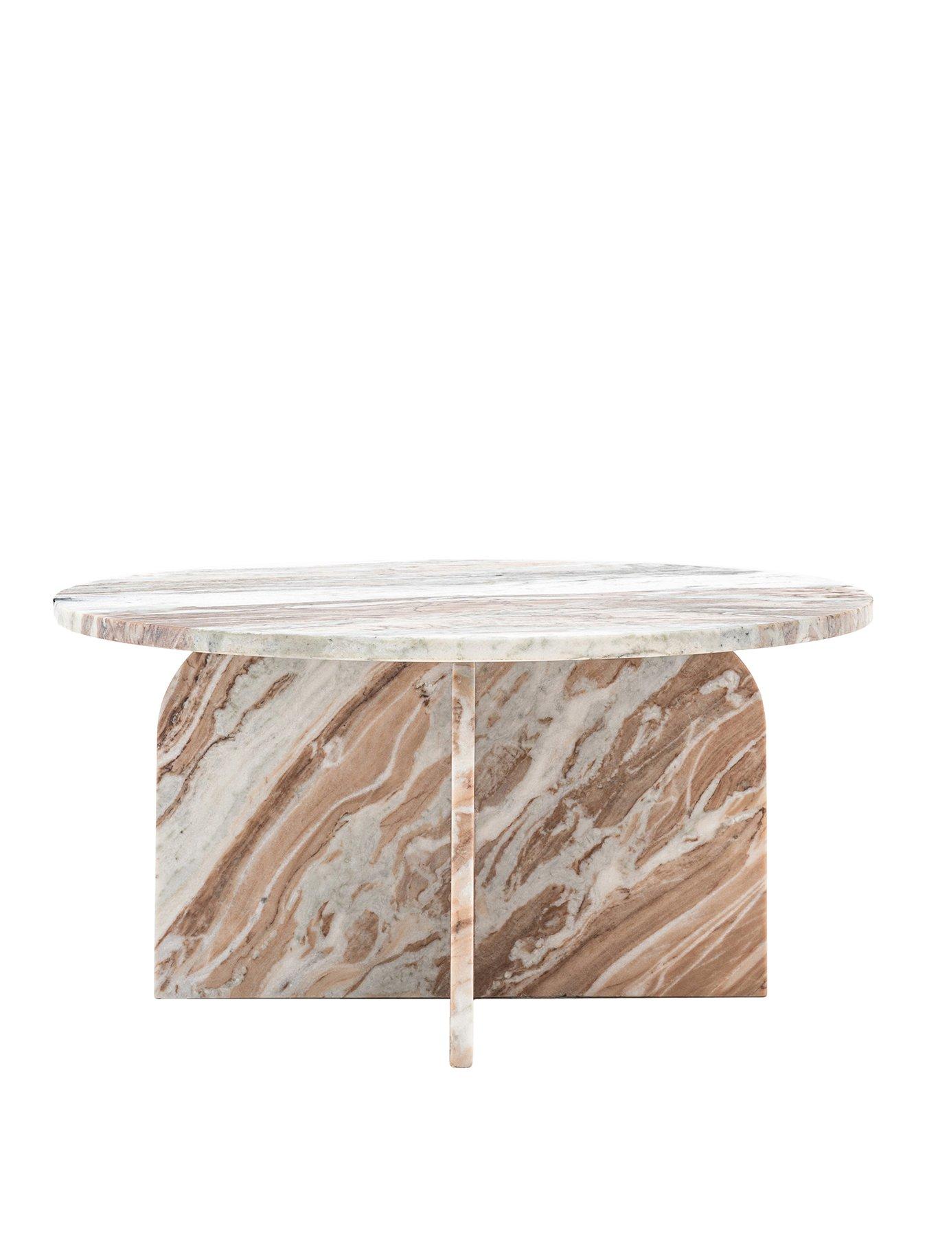 Gallery Direct Amina Ready Assembled Marble Coffee Table - Natural | Very