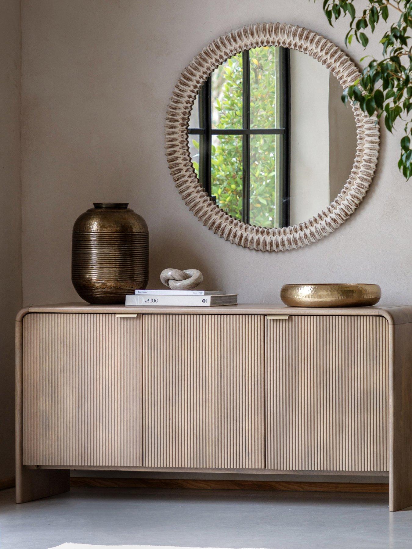 Gallery Direct Tahira Ready Assembled 3 Door Sideboard - with Mango ...