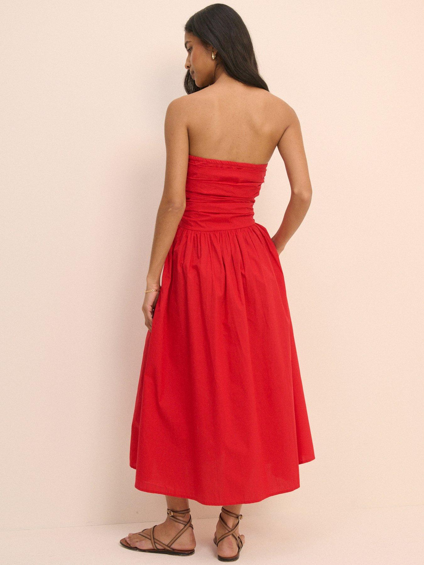 Nobodys Child Felicity Midi Dress - Black - Red | Very
