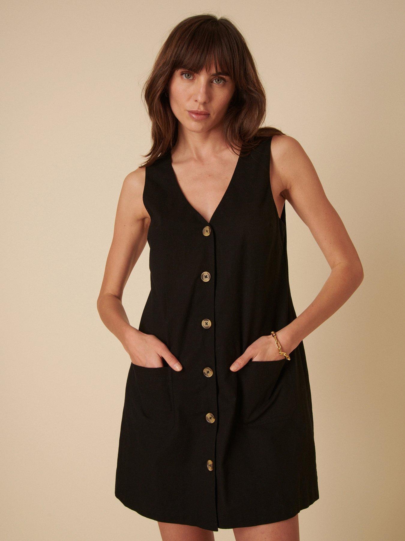 Nobodys Child Claudette Pinny Mini Dress - Black | Very