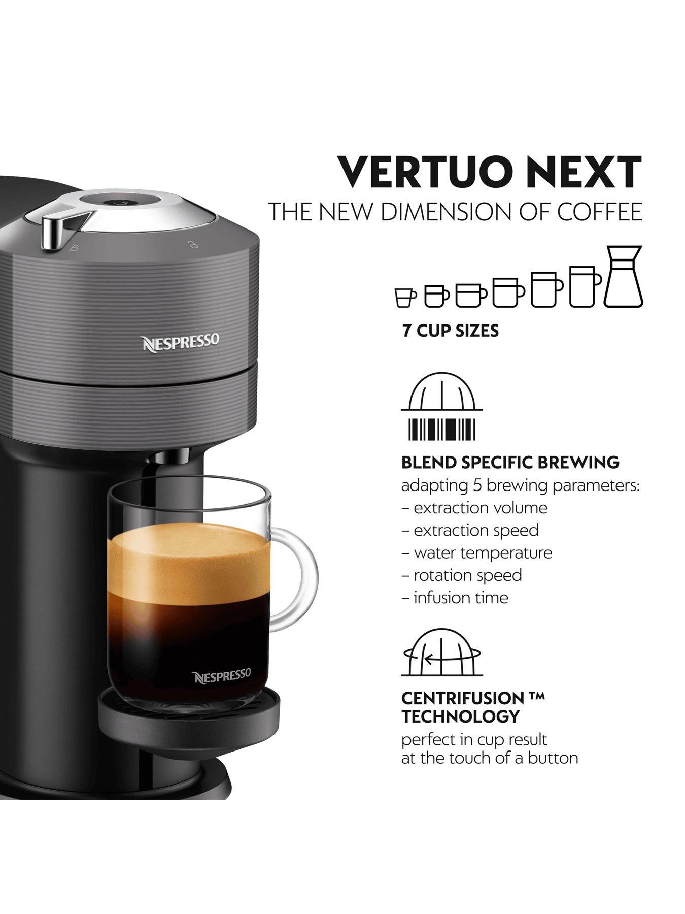 Nespresso Vertuo Next Coffee Machine by De'Longhi - Dark Grey | Very